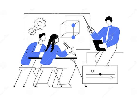 Absorbing Information Isolated Cartoon Vector Illustrations. Stock ...