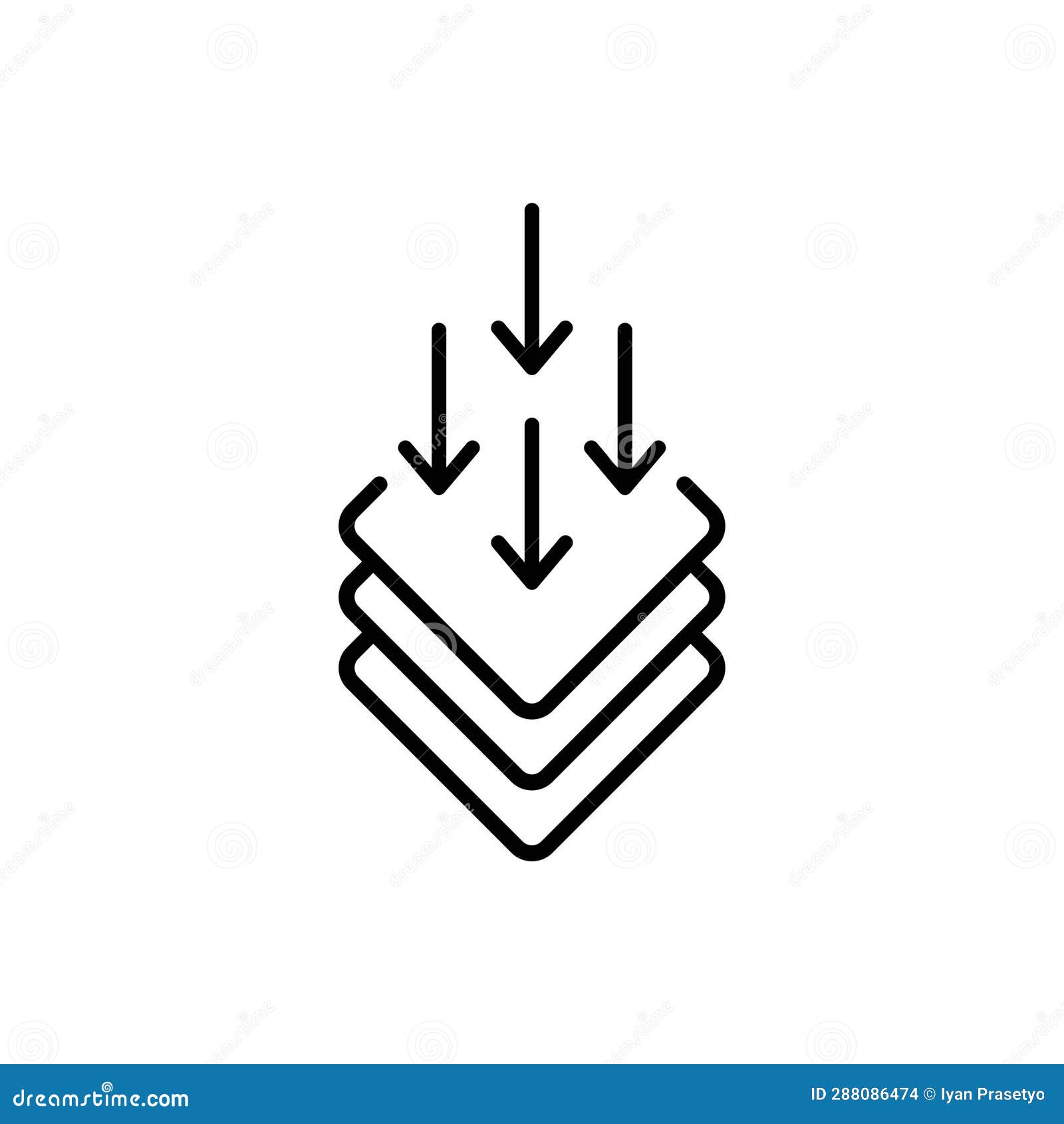 Absorption Icon. Absorb Soft Layers and Drops Isolated on White Stock ...