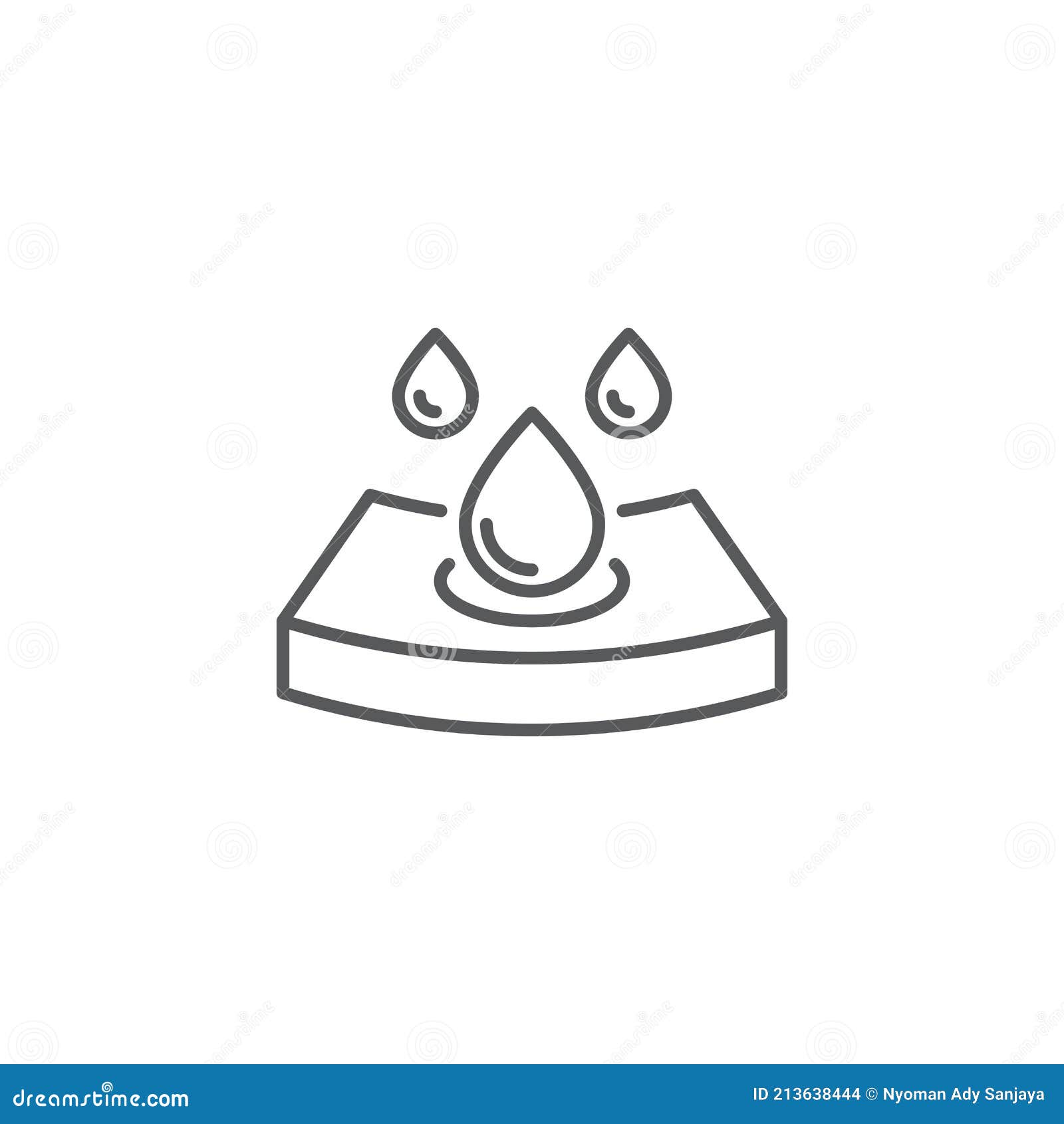 Absorption Icon, Absorb Water Linear Design Cartoon Vector ...