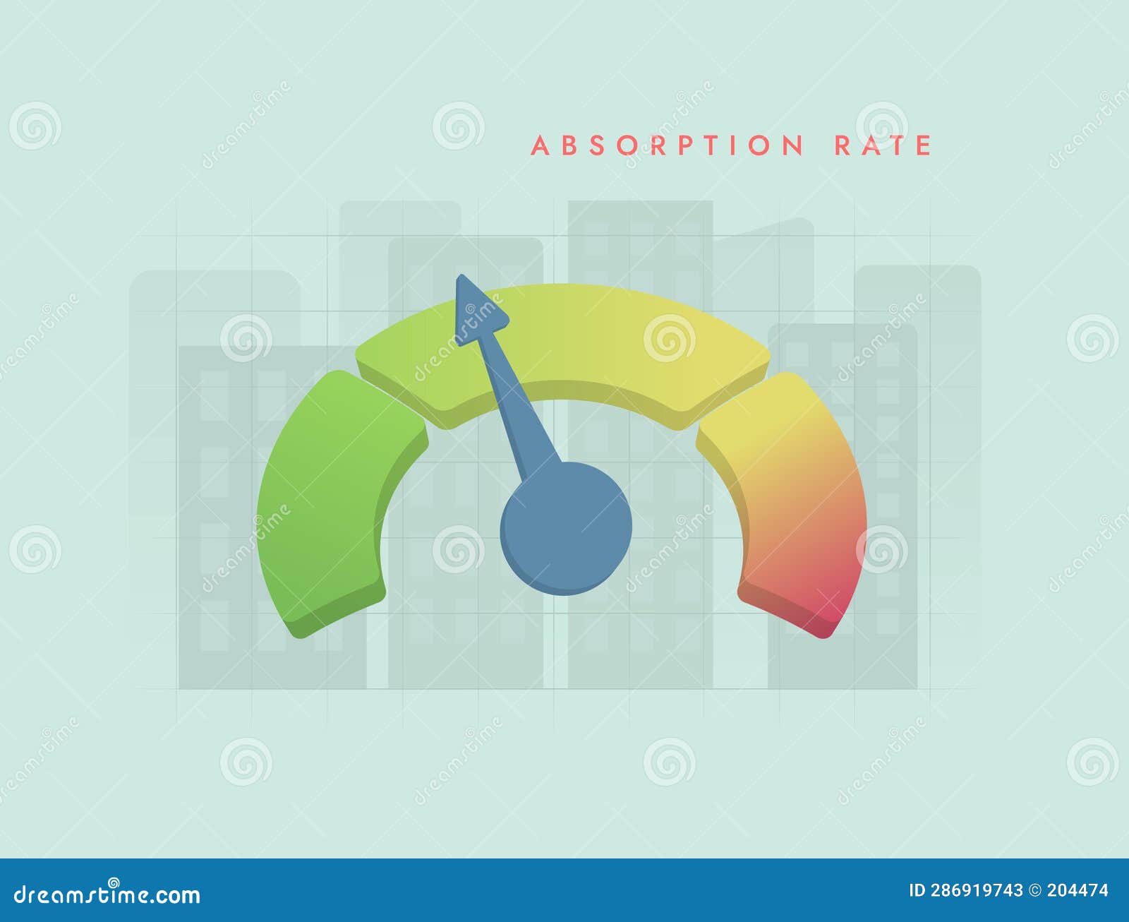 Absorption Rate in Real Estate Concept Illustration Stock Illustration ...