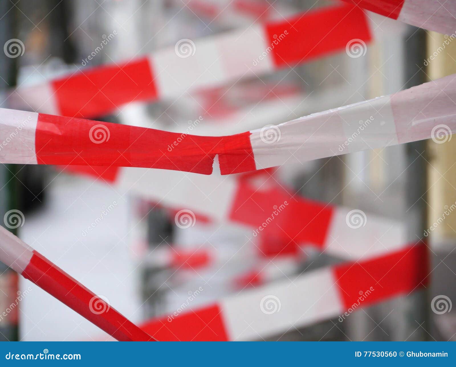 Absperrband an Der Baustelle Stockfoto - Bild von warnen, verboten ...
