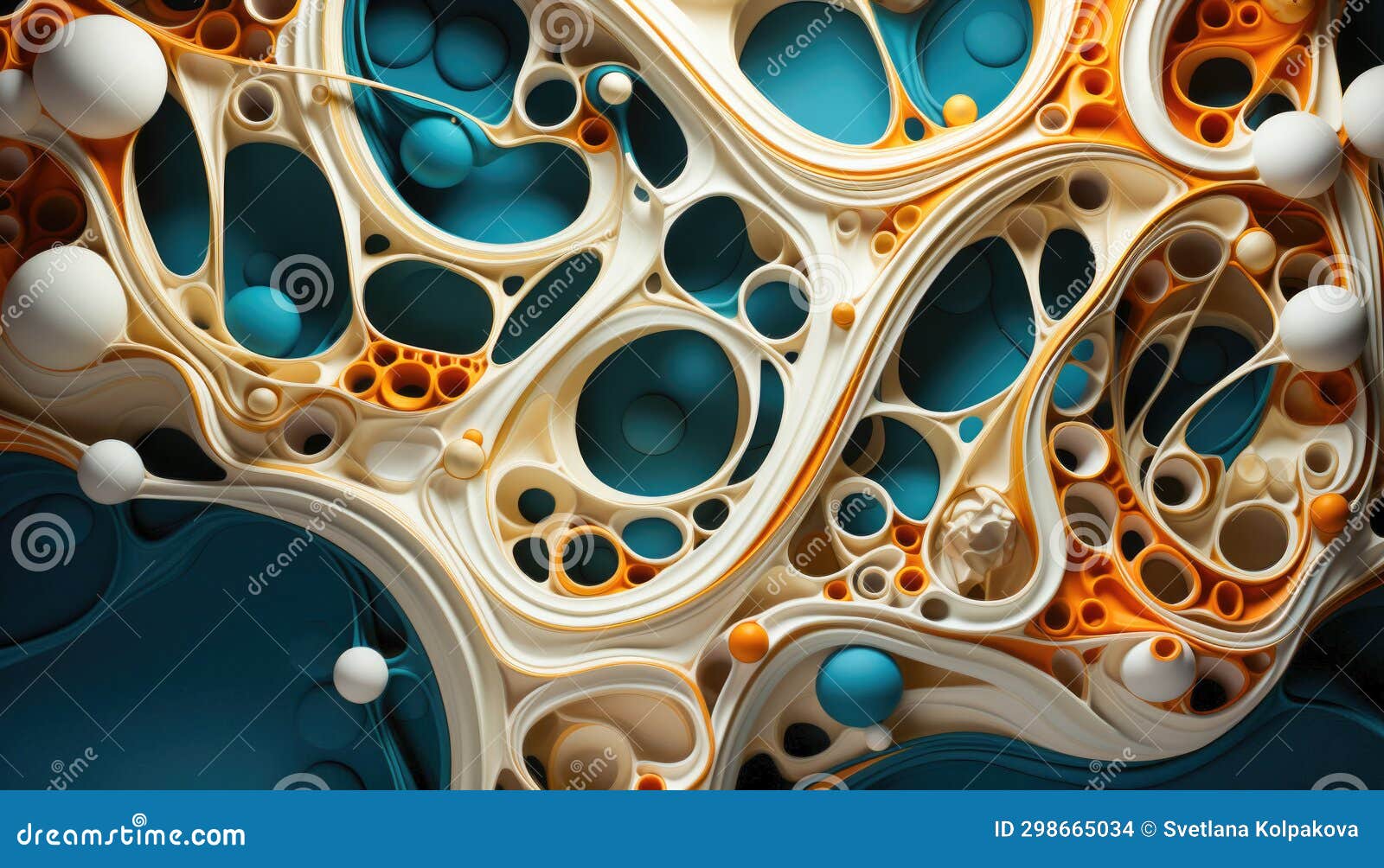 Absract Dynamic Organic Background. Biomorphic Design Free Form Surface ...