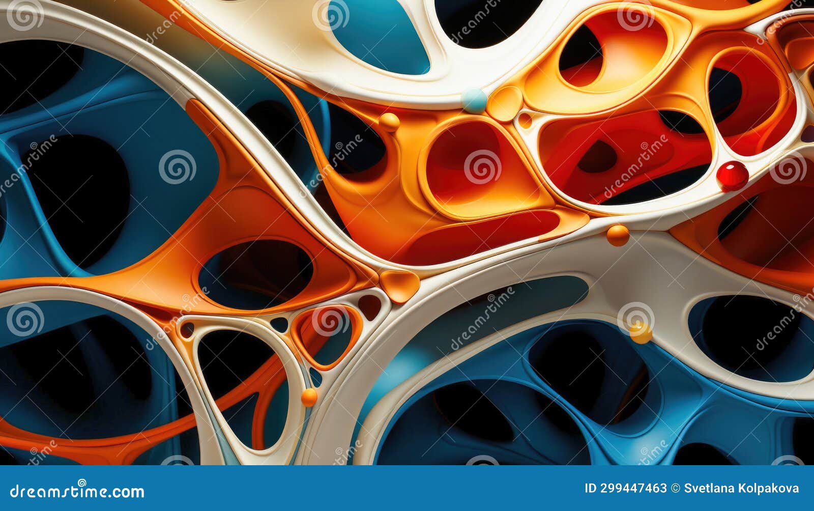 Absract Dynamic Organic Background. Biomorphic Design Free Form Surface ...