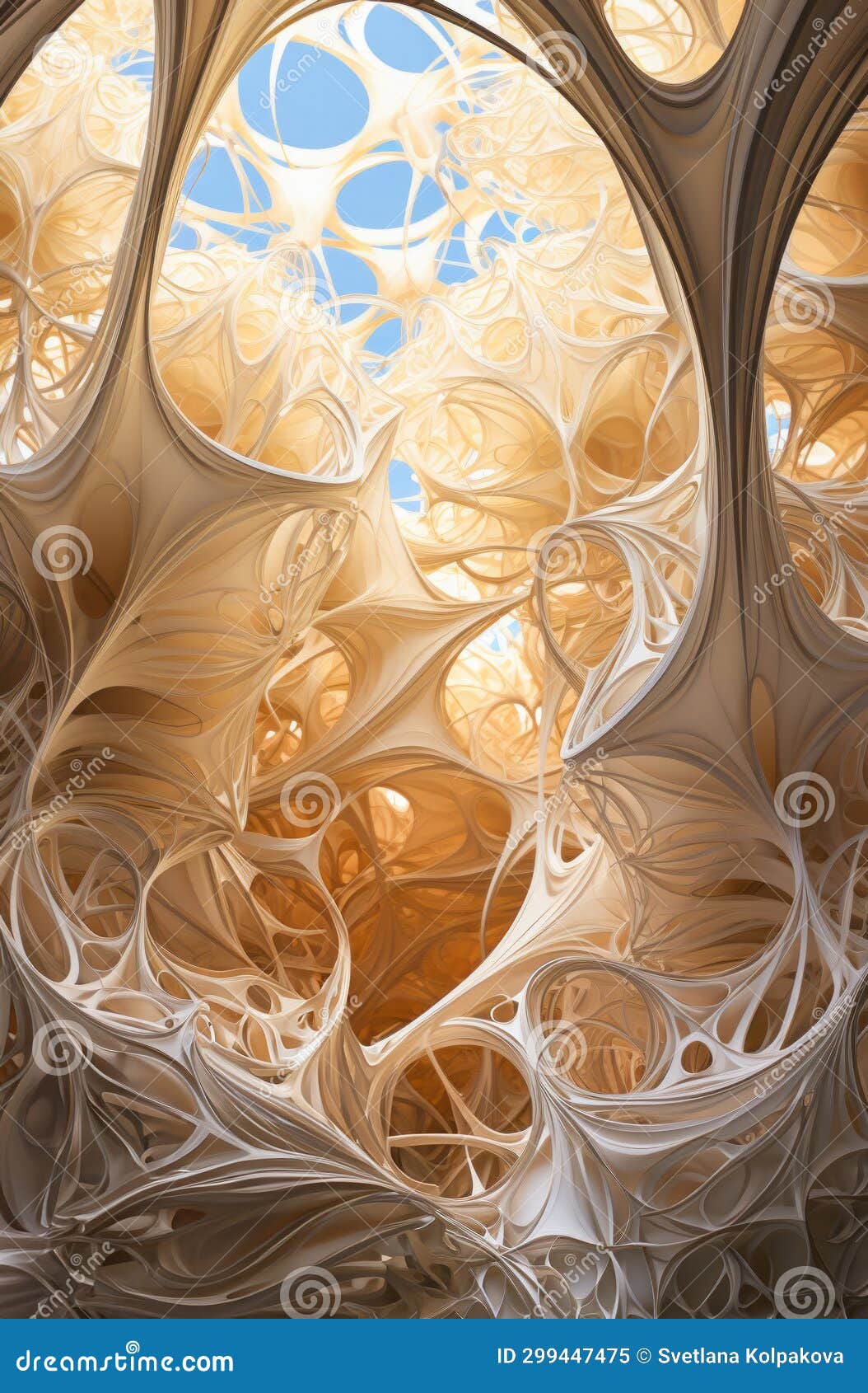 Absract Dynamic Organic Background. Biomorphic Design Free Form Surface ...