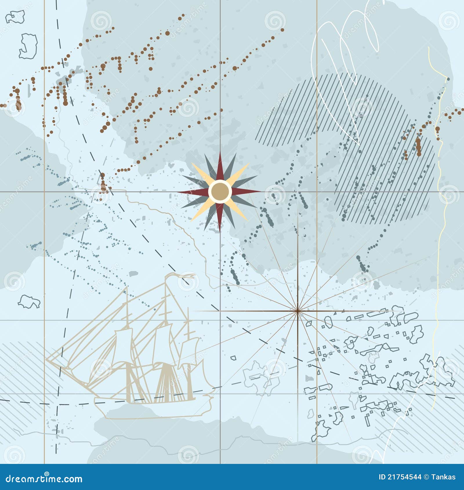 Absract sea map seamless stock vector. Illustration of repetition ...