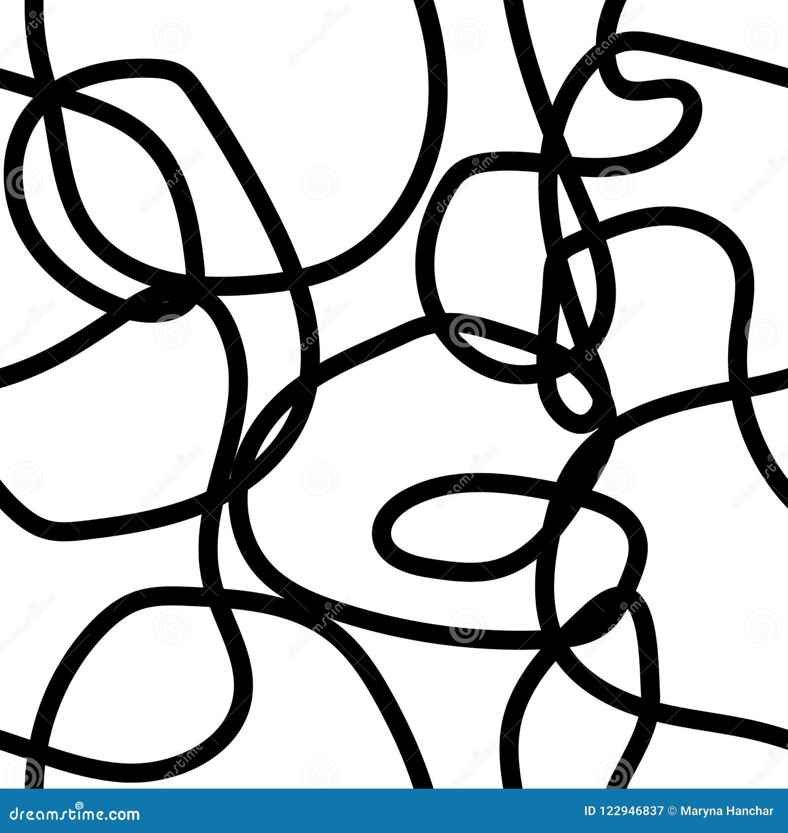 Absrtact Curve Line Seamless Pattern Stock Vector - Illustration of ...