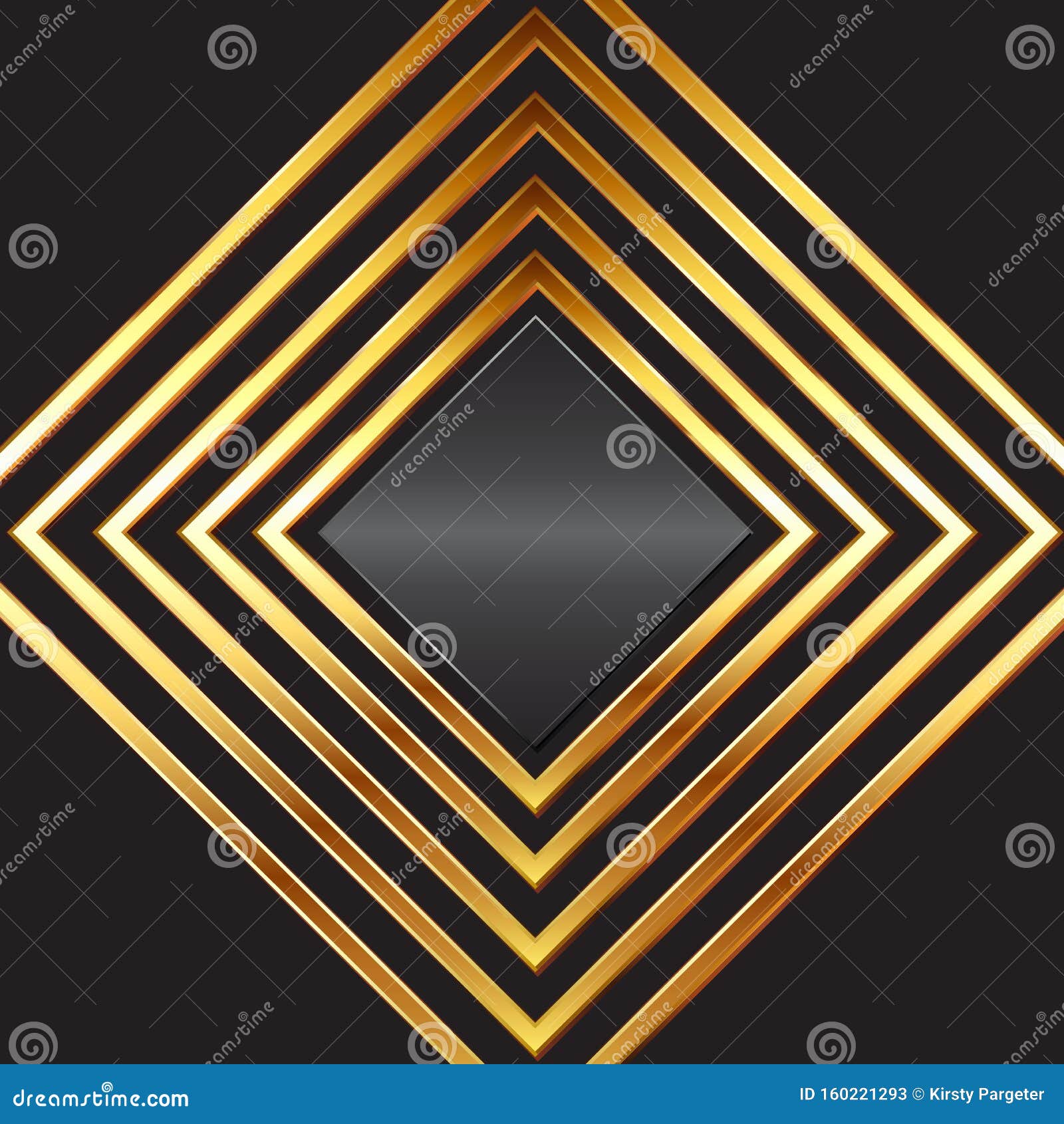 Abstact Background with Gold Diamond Frames Stock Illustration ...