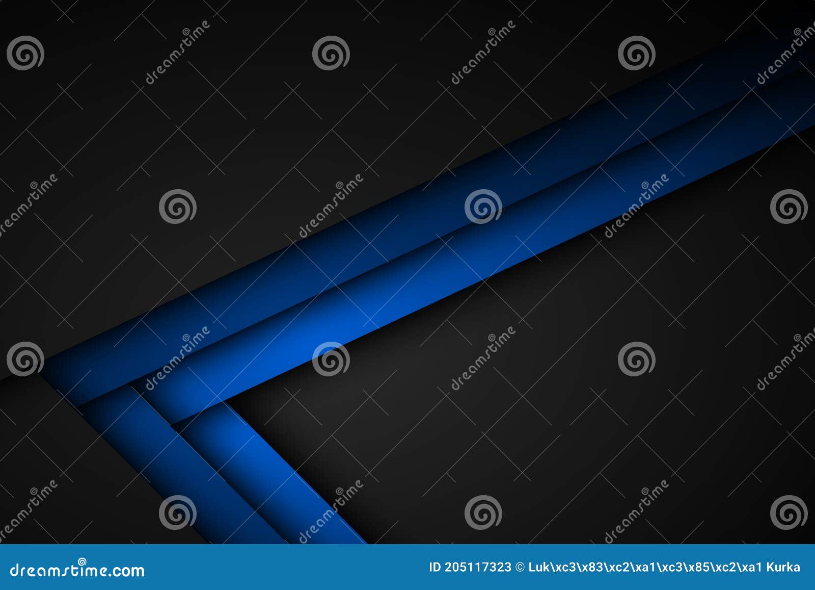 Abstact Blue Line Vector Background. Triangle Overlap Layers on Black ...
