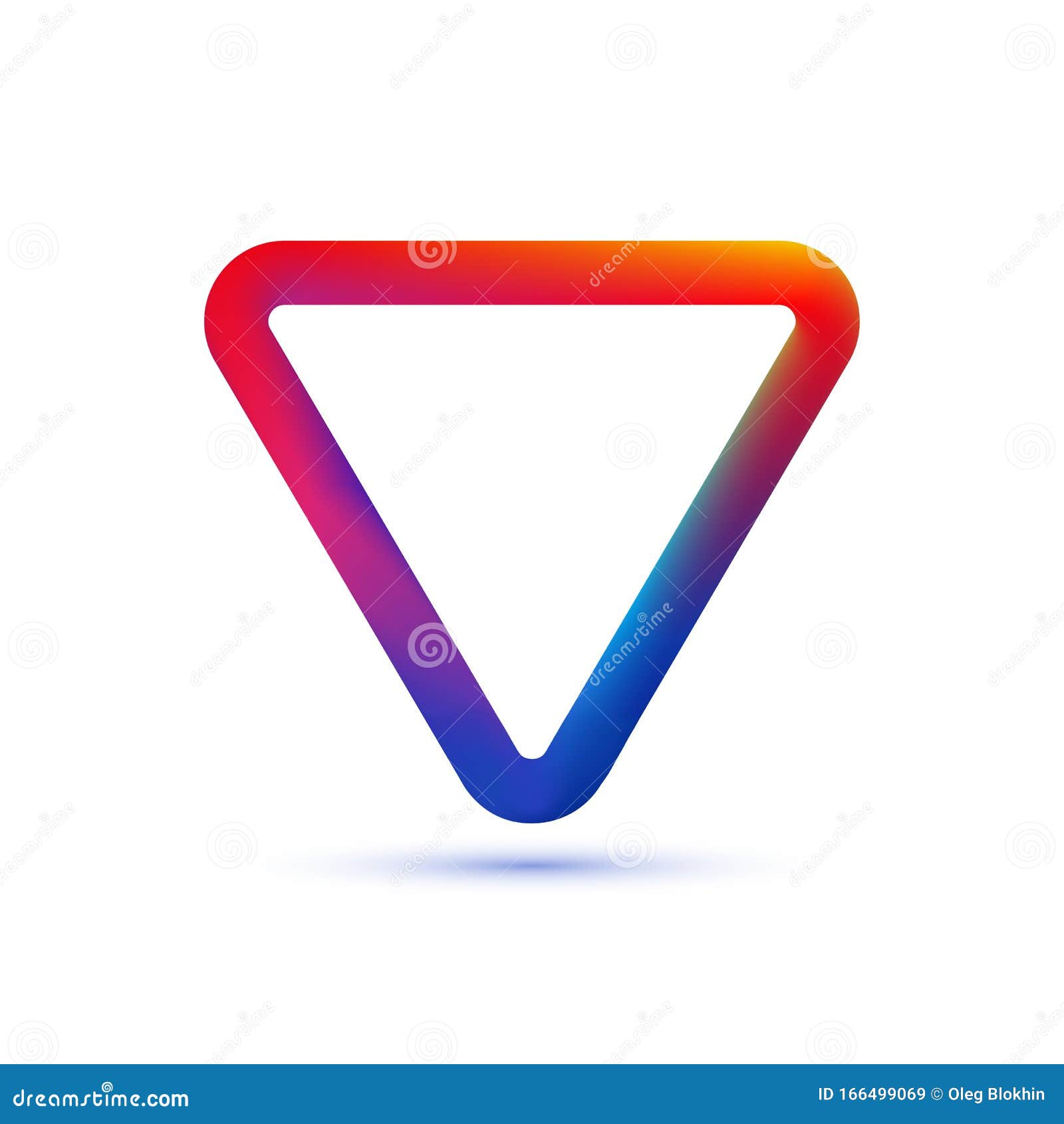 Abstact Color Triangle Vector Frame Template. Isolated Colorful ...