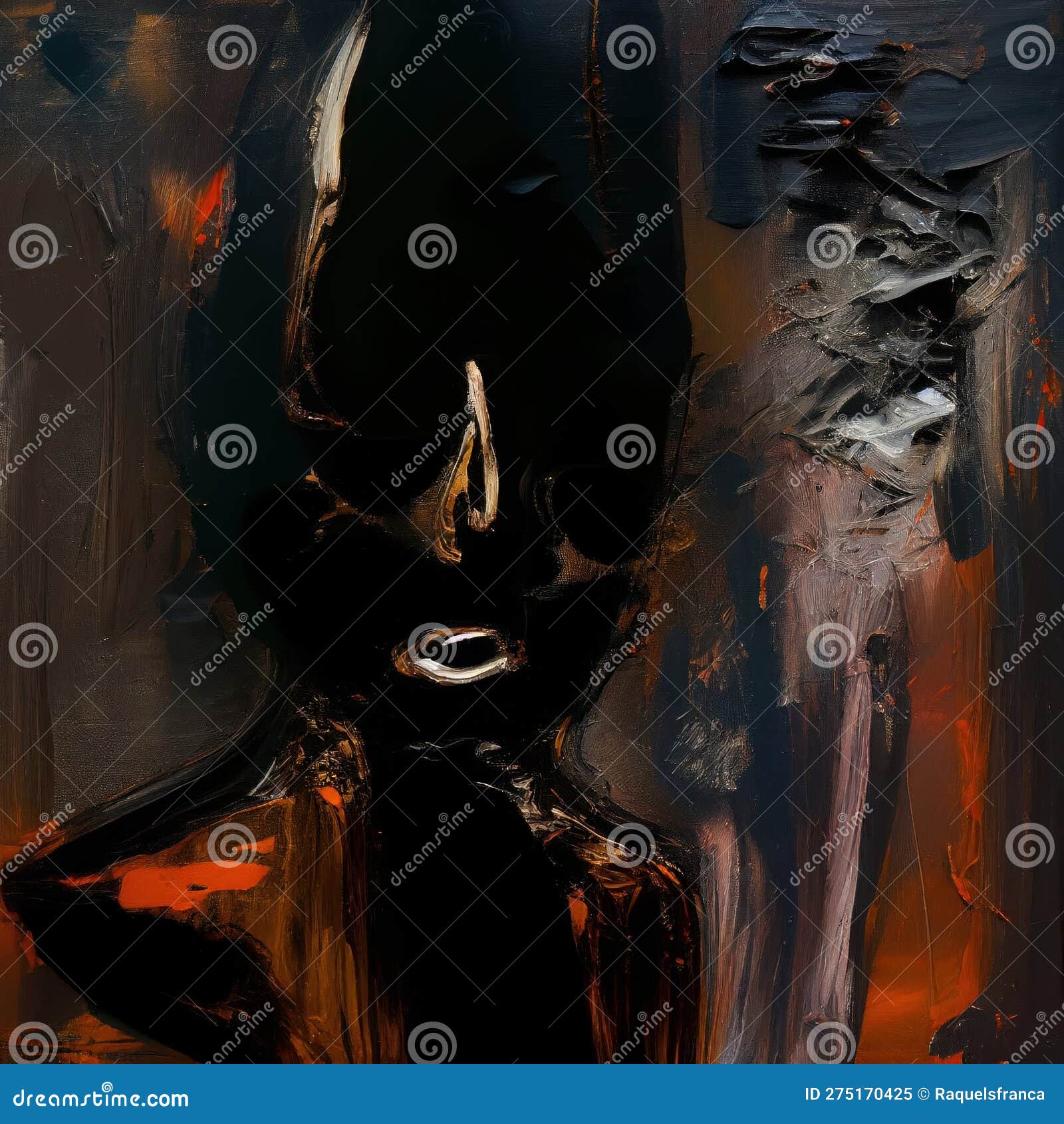 Abstact dark oil painting stock illustration. Illustration of design ...