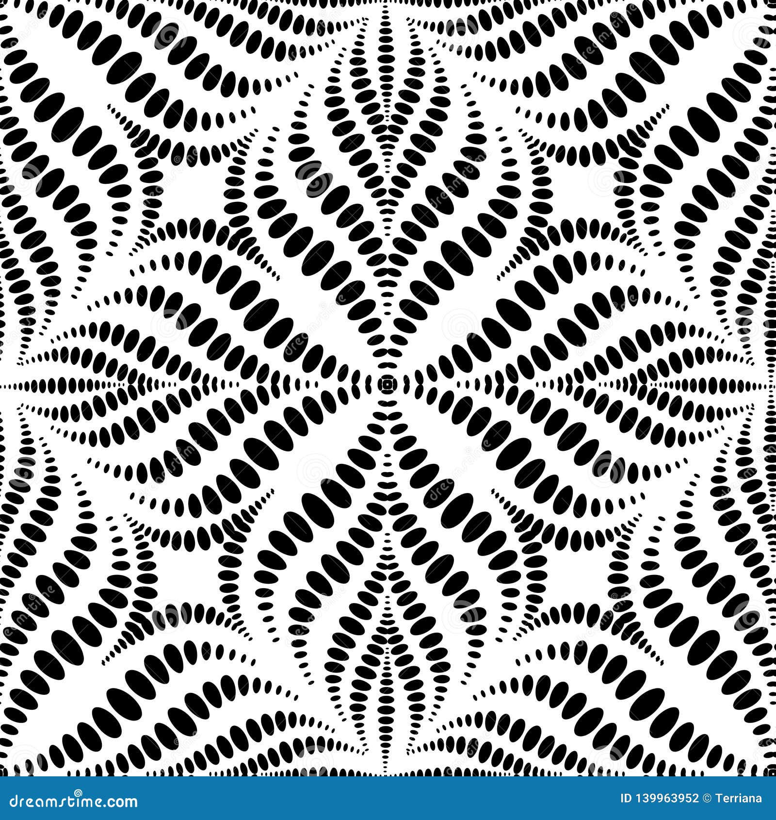 Abstact Floral Seamless Pattern. Dotted Line Textured Background Stock ...