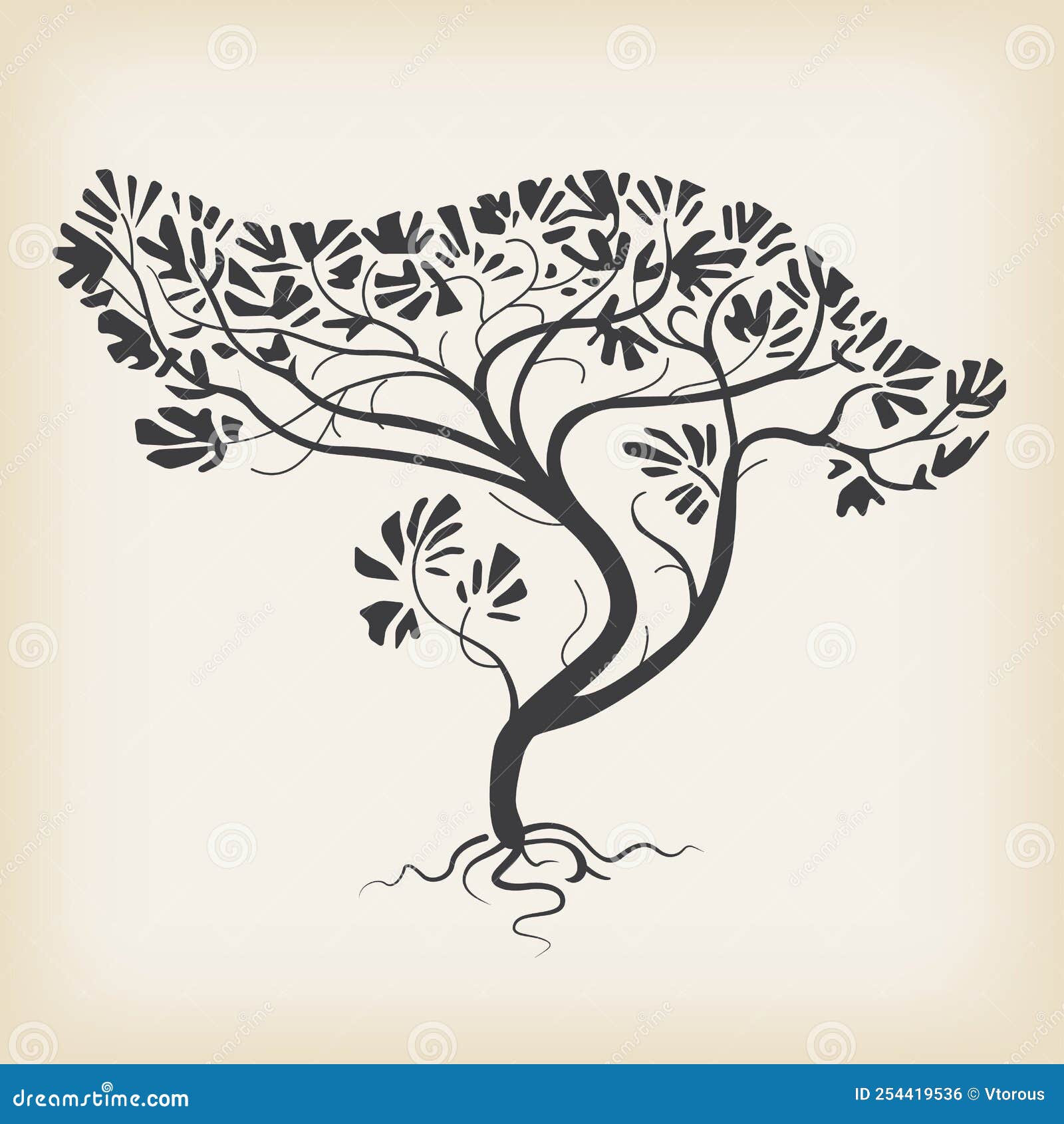 Abstact tree stock vector. Illustration of plant, white - 254419536