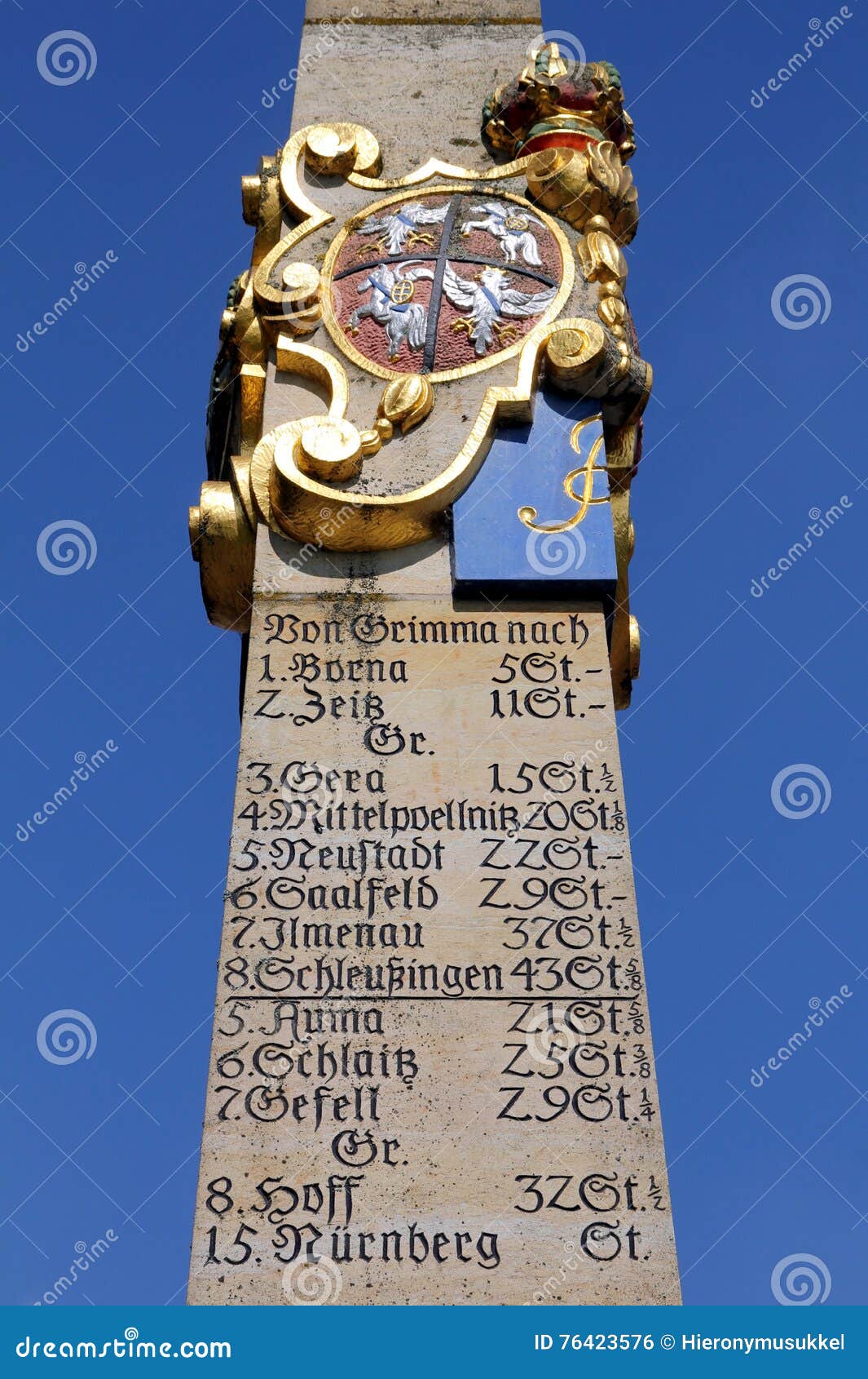 Abstands-Meilenstein stockfoto. Bild von reise, meilenstein - 76423576