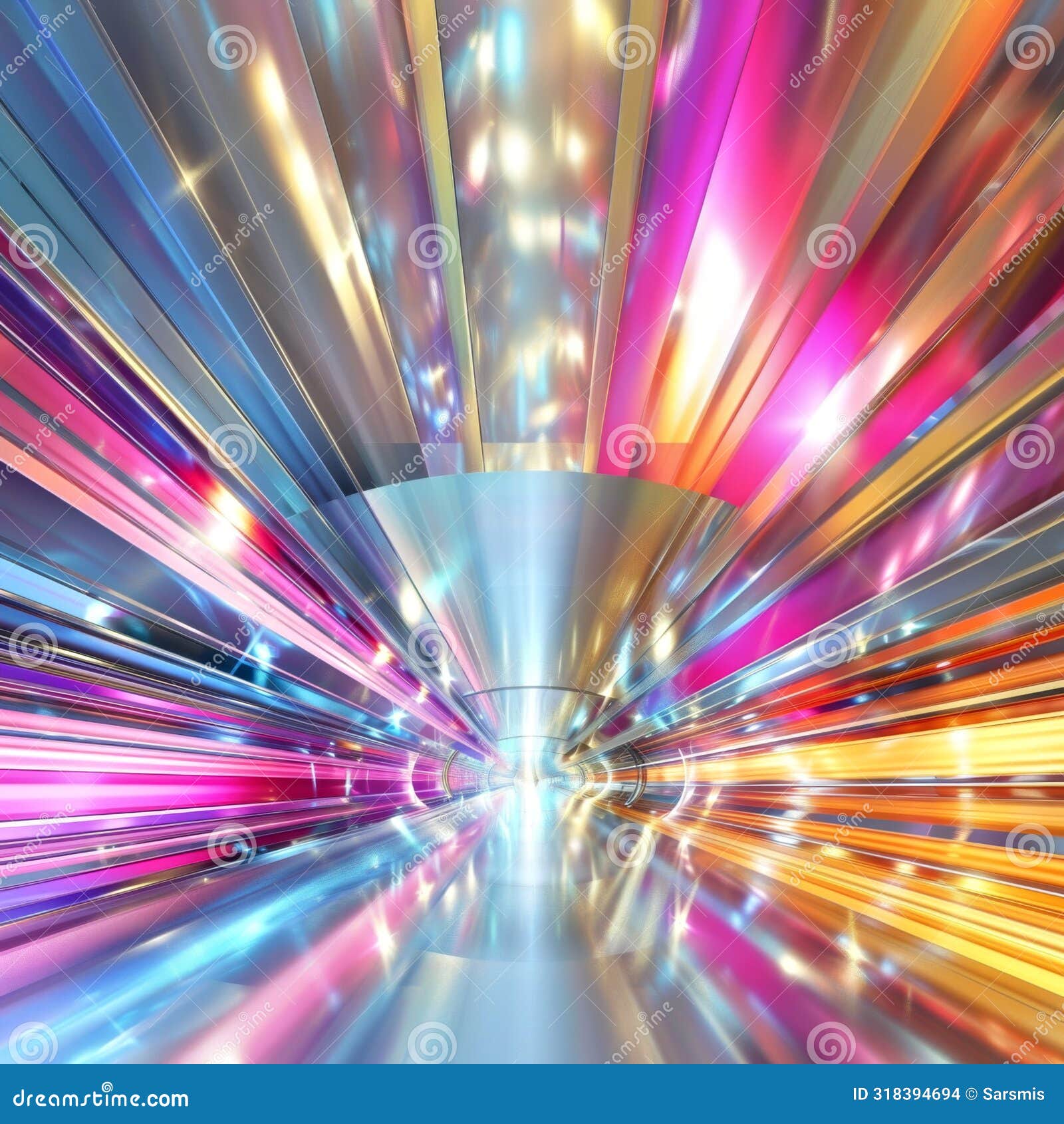 Abstarct Background with Reflective Surfaces and Vibrant Light Beams ...