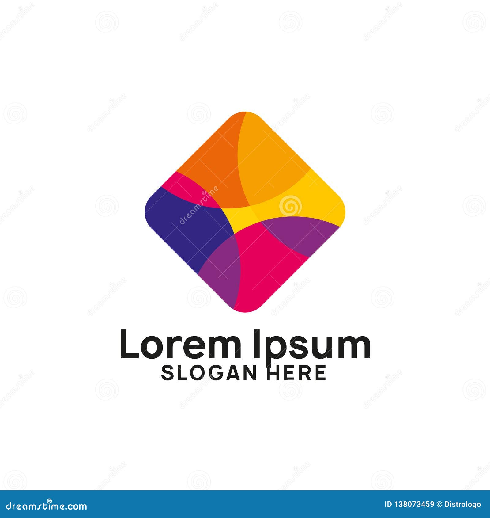 Abstarct Creative Idea Logo Design Template in Overlapping Color Style ...