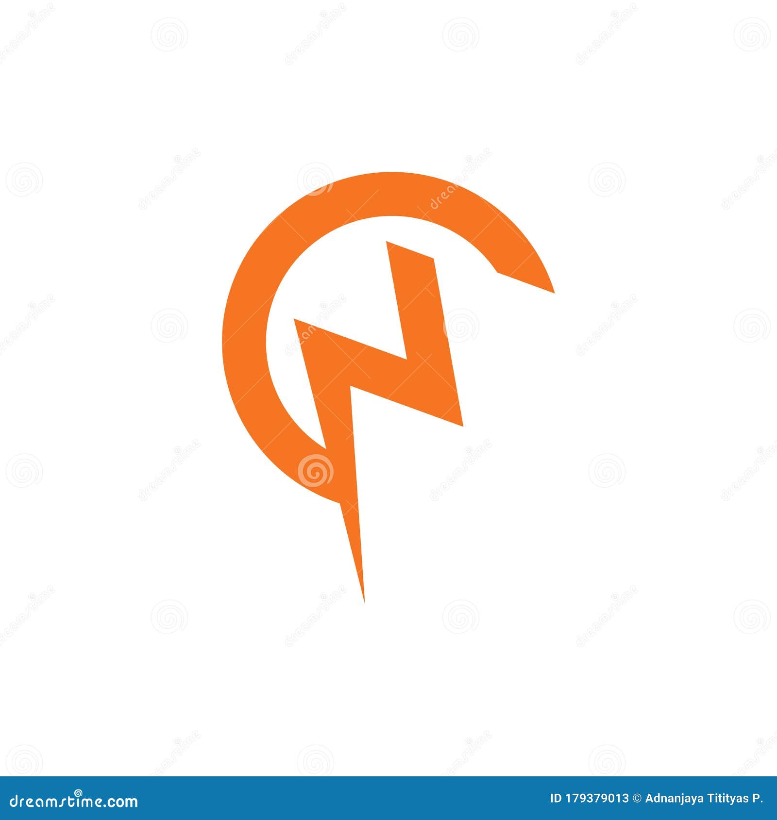 Abstarct Letter C N Thunder Strike Logo Vector Stock Vector ...