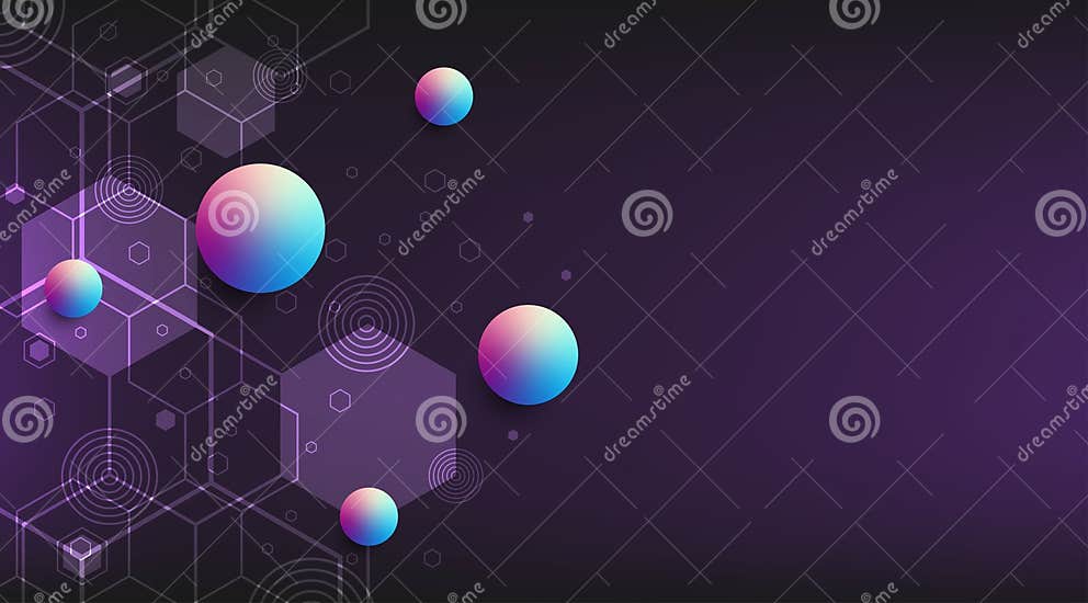 Abstract Science Background and Network Technology Stock Illustration ...