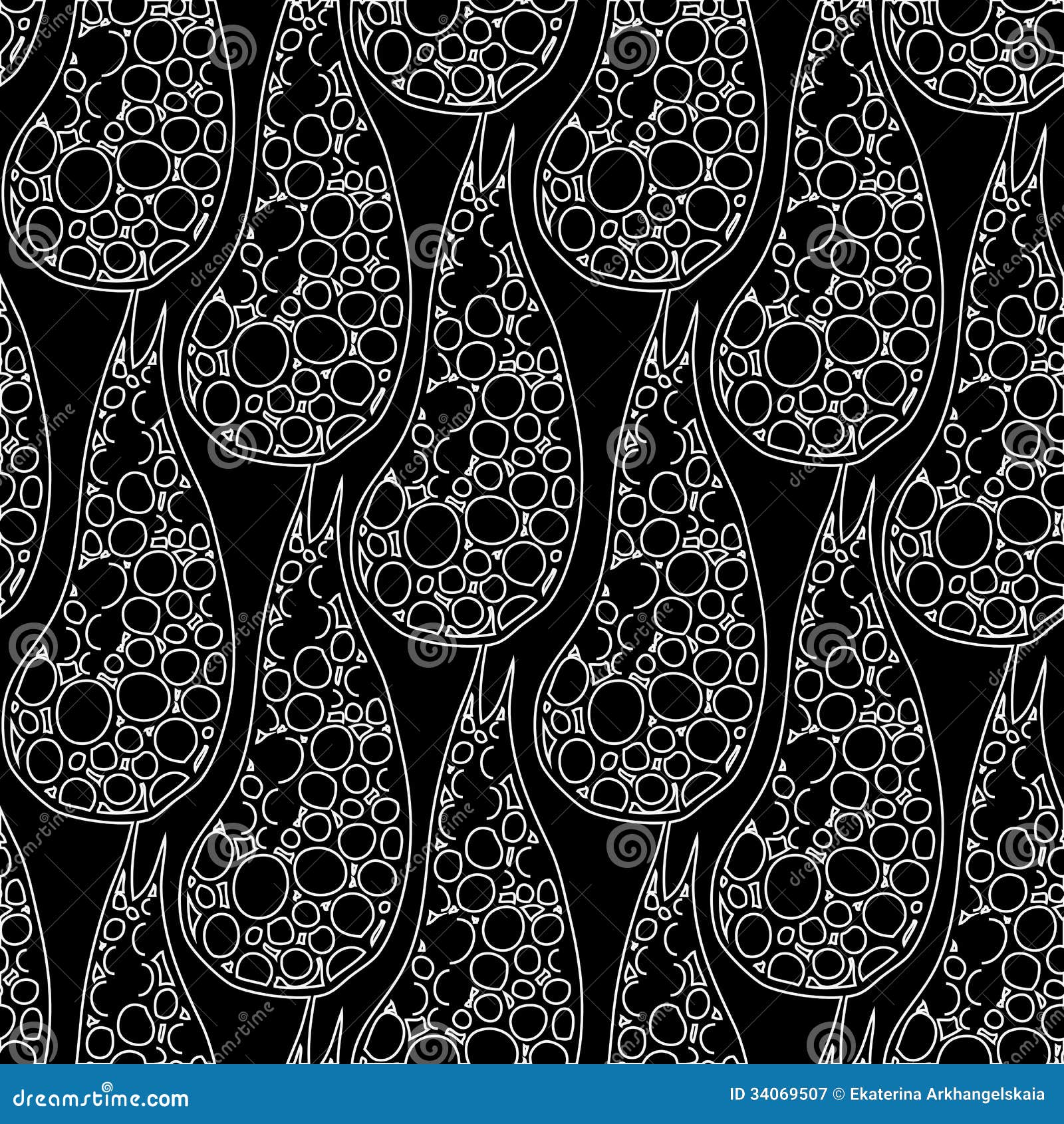 Set Of Abstarct Illustrations With Fruit, Watermelon, Pineapple ...