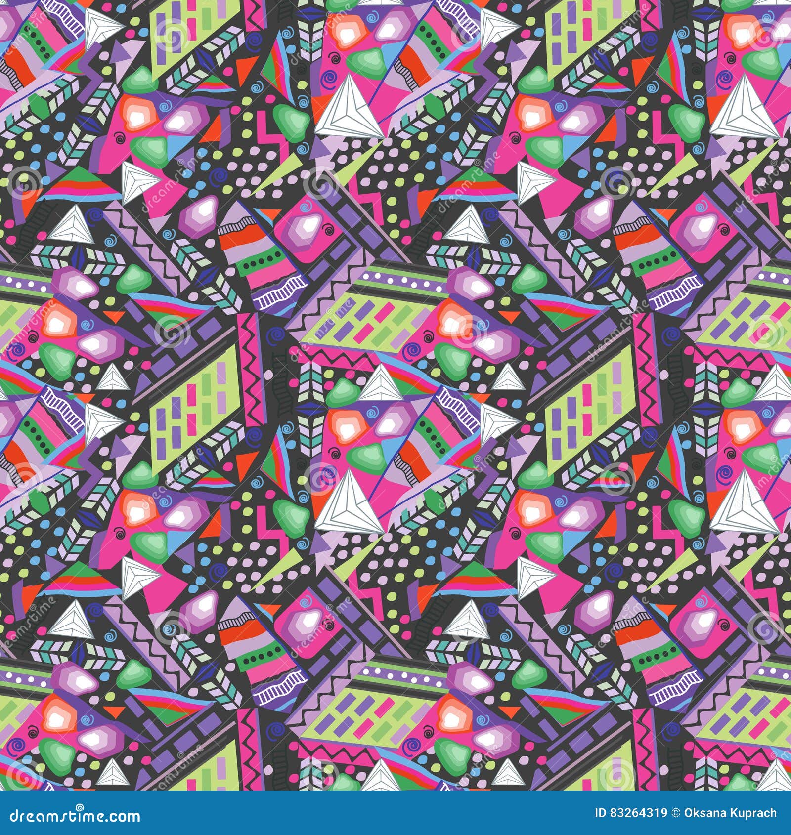 Abstrac seamless pattern. stock illustration. Illustration of geometric ...