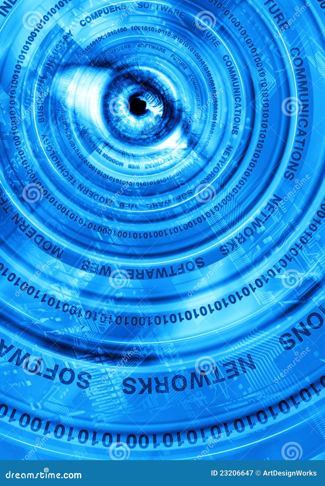 Abstracción Del Azul De La Informática Stock de ilustración ...