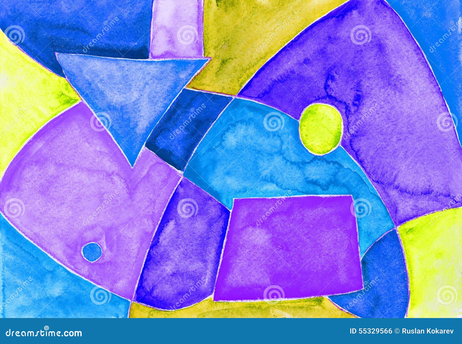 Abstracción geométrica stock de ilustración. Ilustración de pintura ...