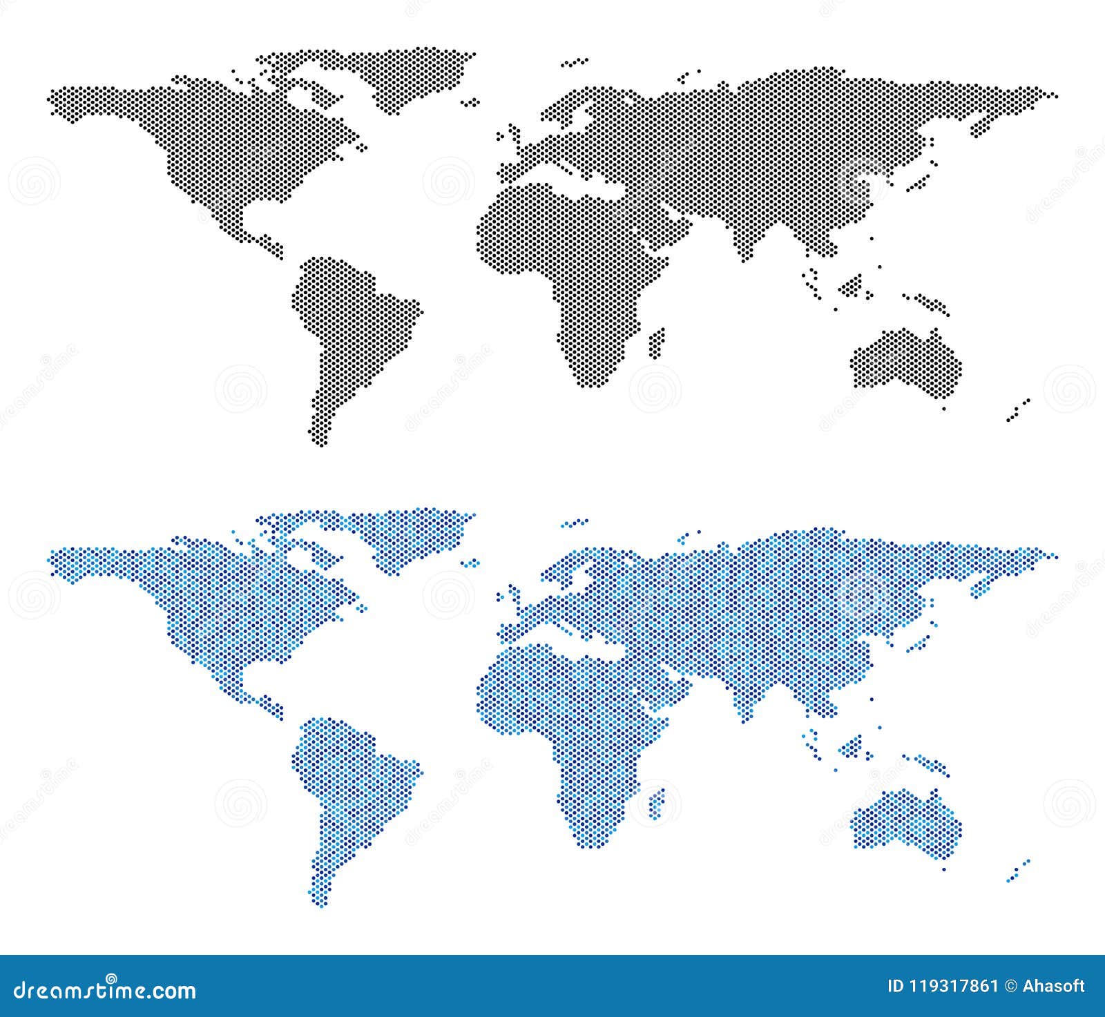 Abstracciones Del Mapa Del Mundo Del Pixel Ilustración del Vector ...