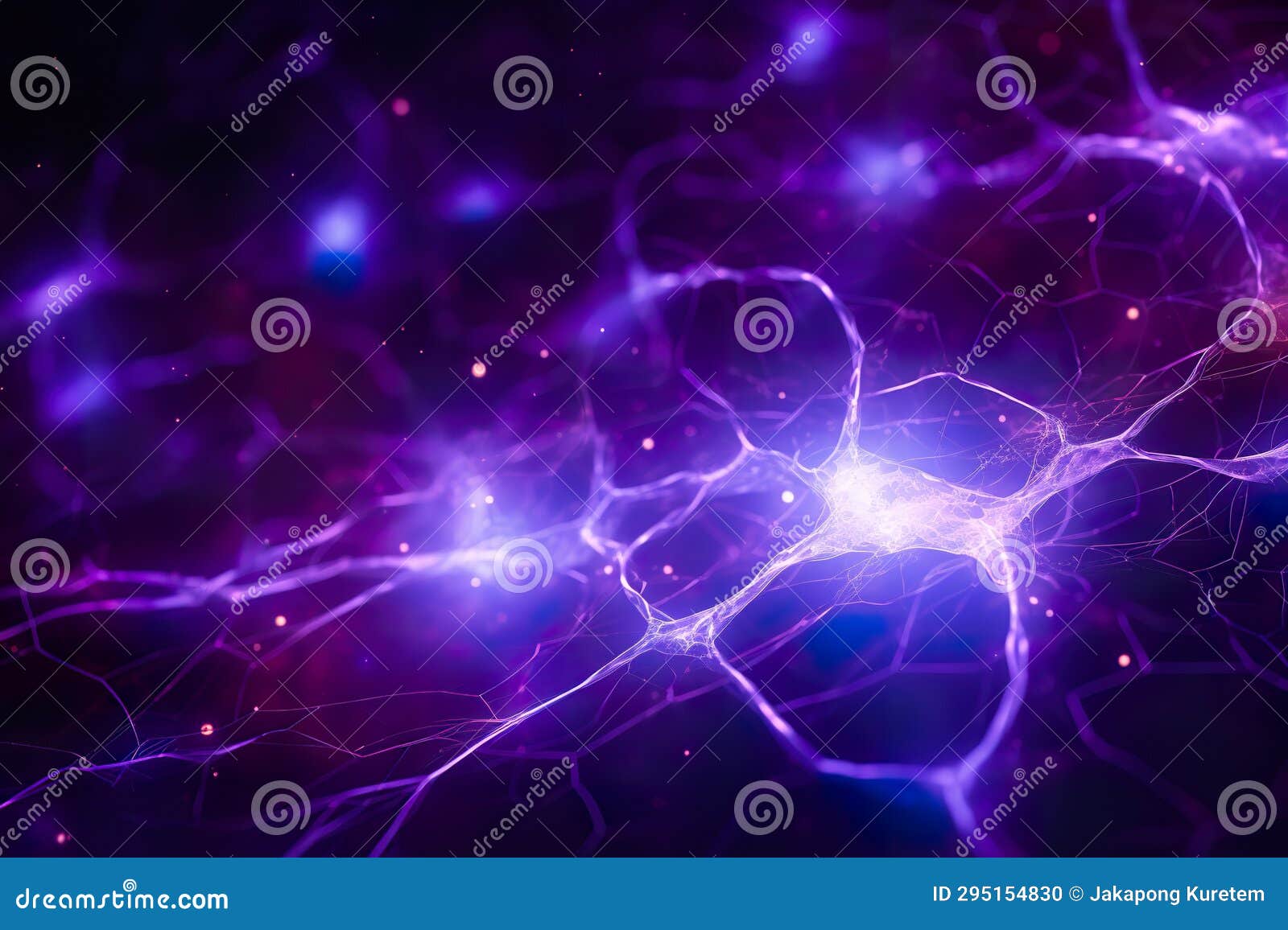 Abstrack Background Neuron Network on a Purple Layer Stock Illustration ...