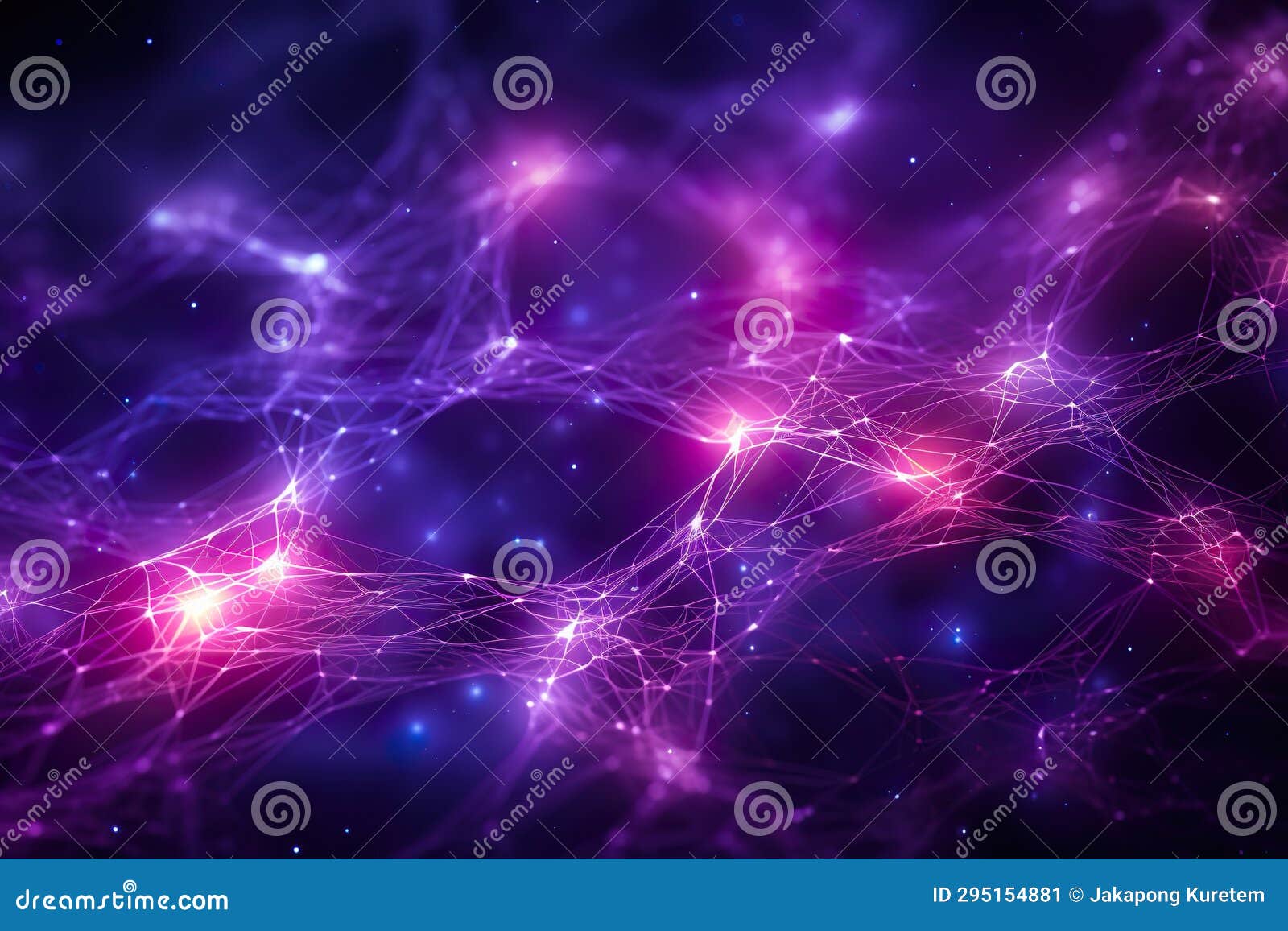 Abstrack Background Neuron Network on a Purple Layer Stock Illustration ...