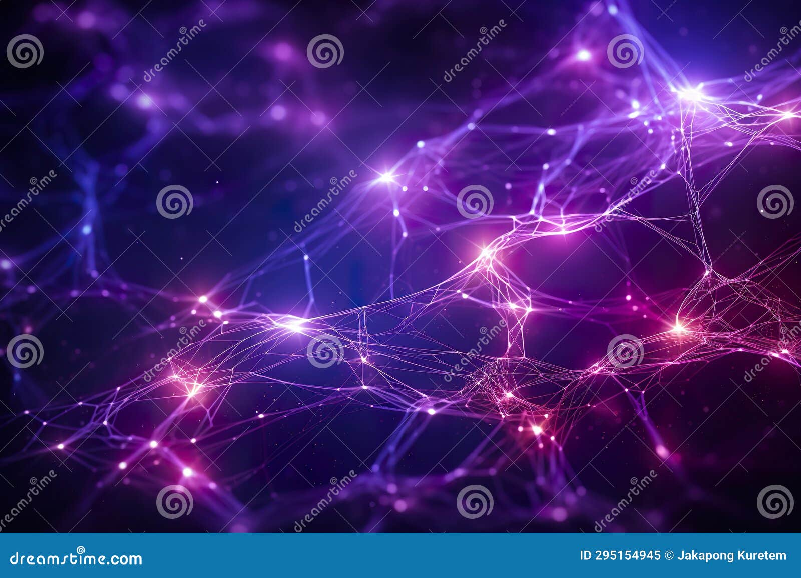Abstrack Background Neuron Network on a Purple Layer Stock Illustration ...