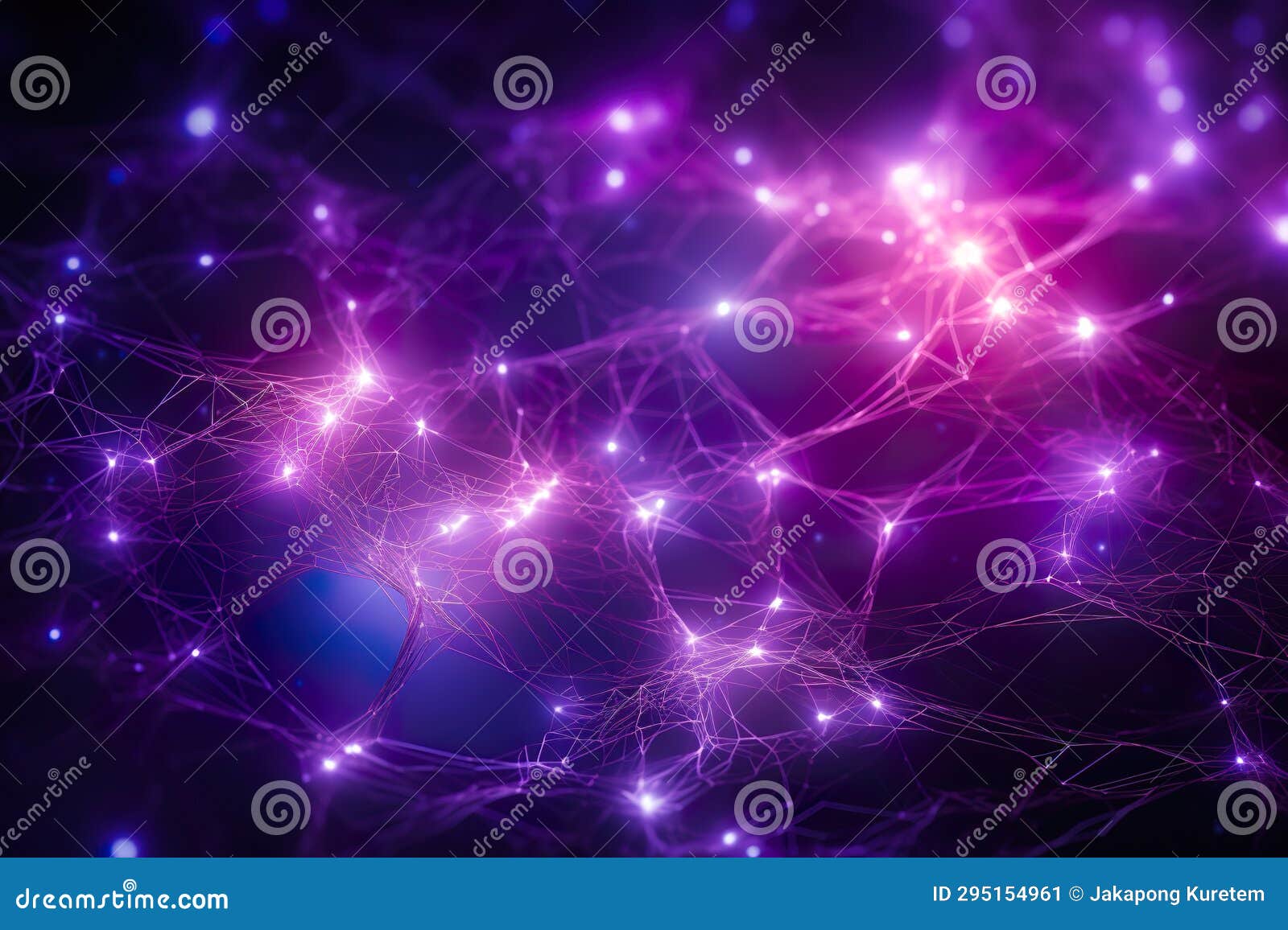 Abstrack Background Neuron Network on a Purple Layer Stock Image ...