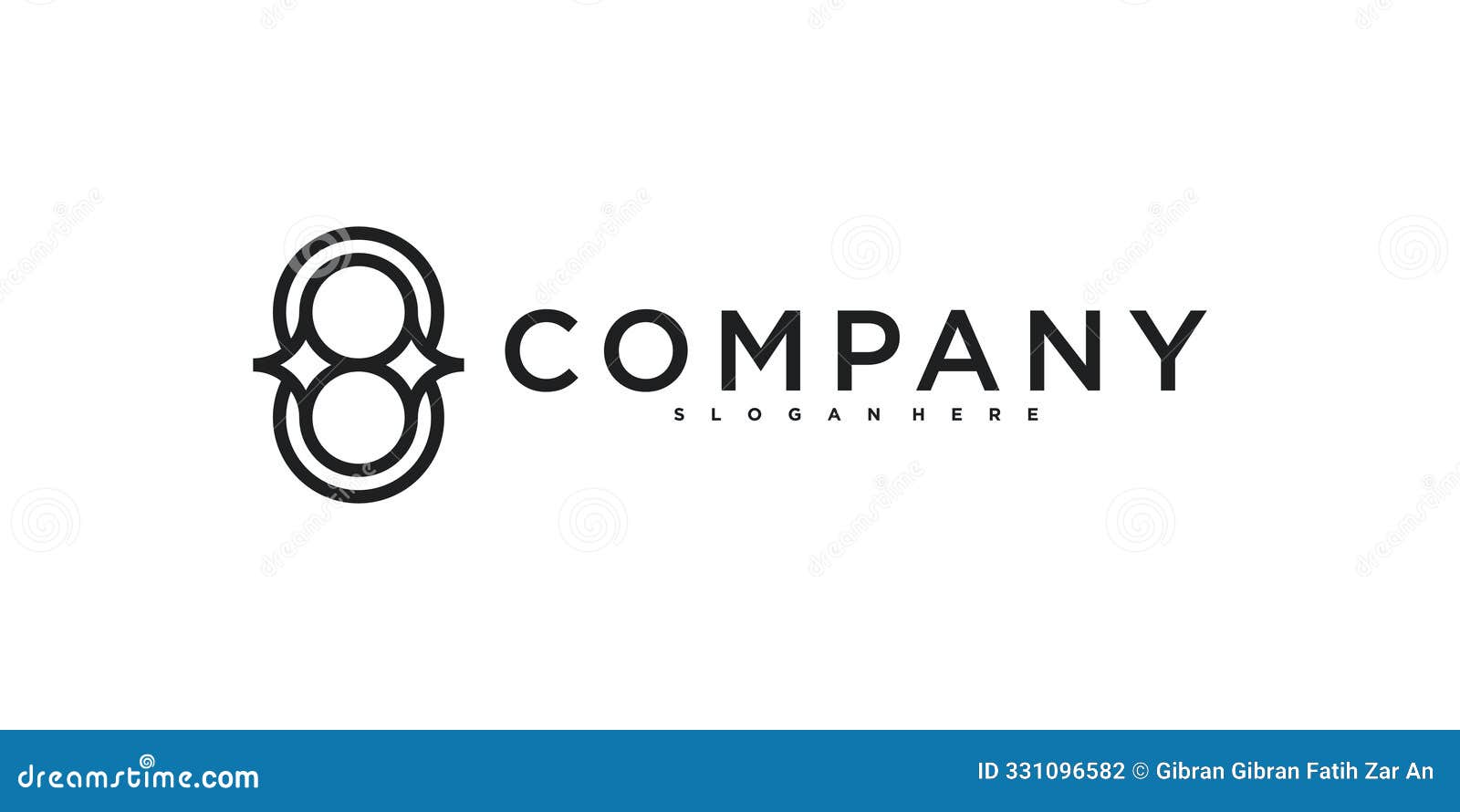 Abstrack Number 8 Logo Design Vector. Premium Vector Stock Illustration ...