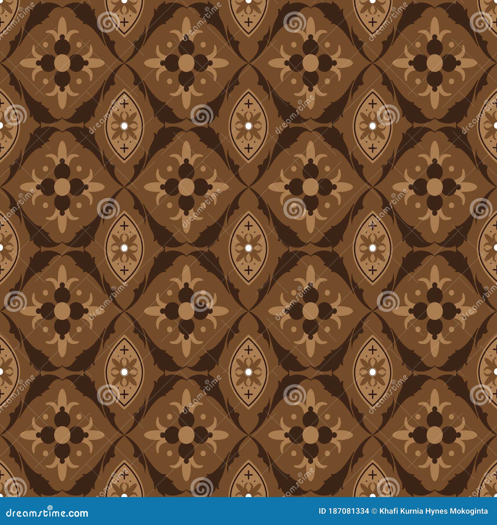 Abstrack Pattern on Central Java Batik with Seamless Brown Color Design ...