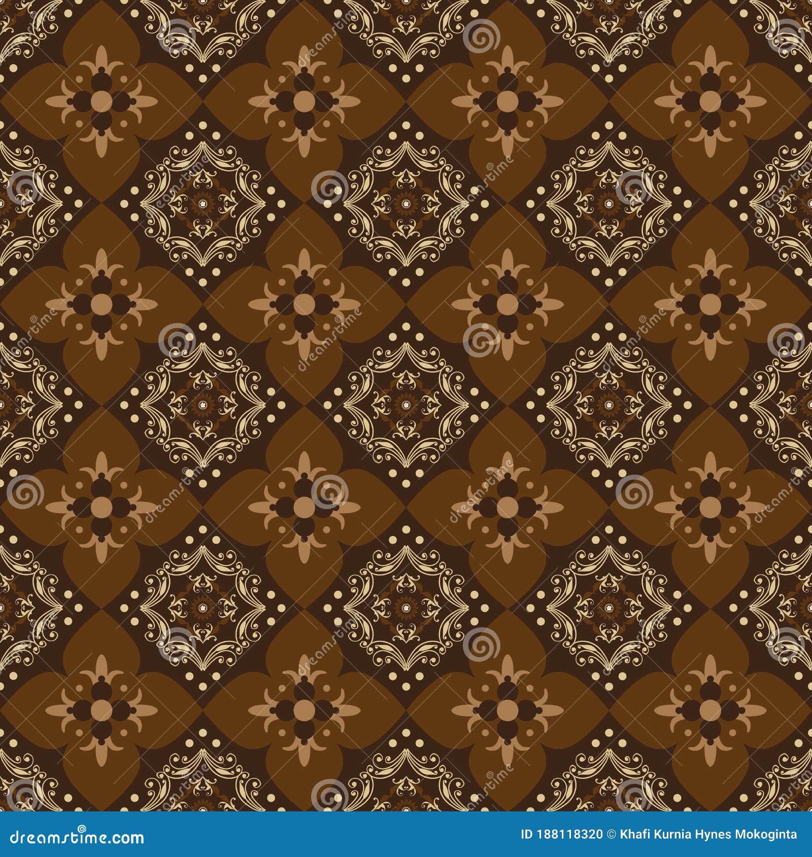 Elegant Parang Batik Pattern With White Brown Color Design Stock Photo ...