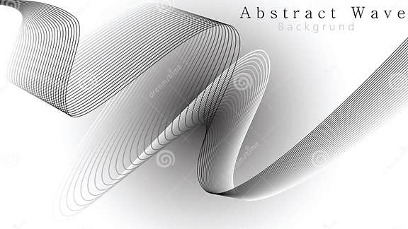 Abstrack Wave Line Art Background Stock Vector - Illustration of sketch ...