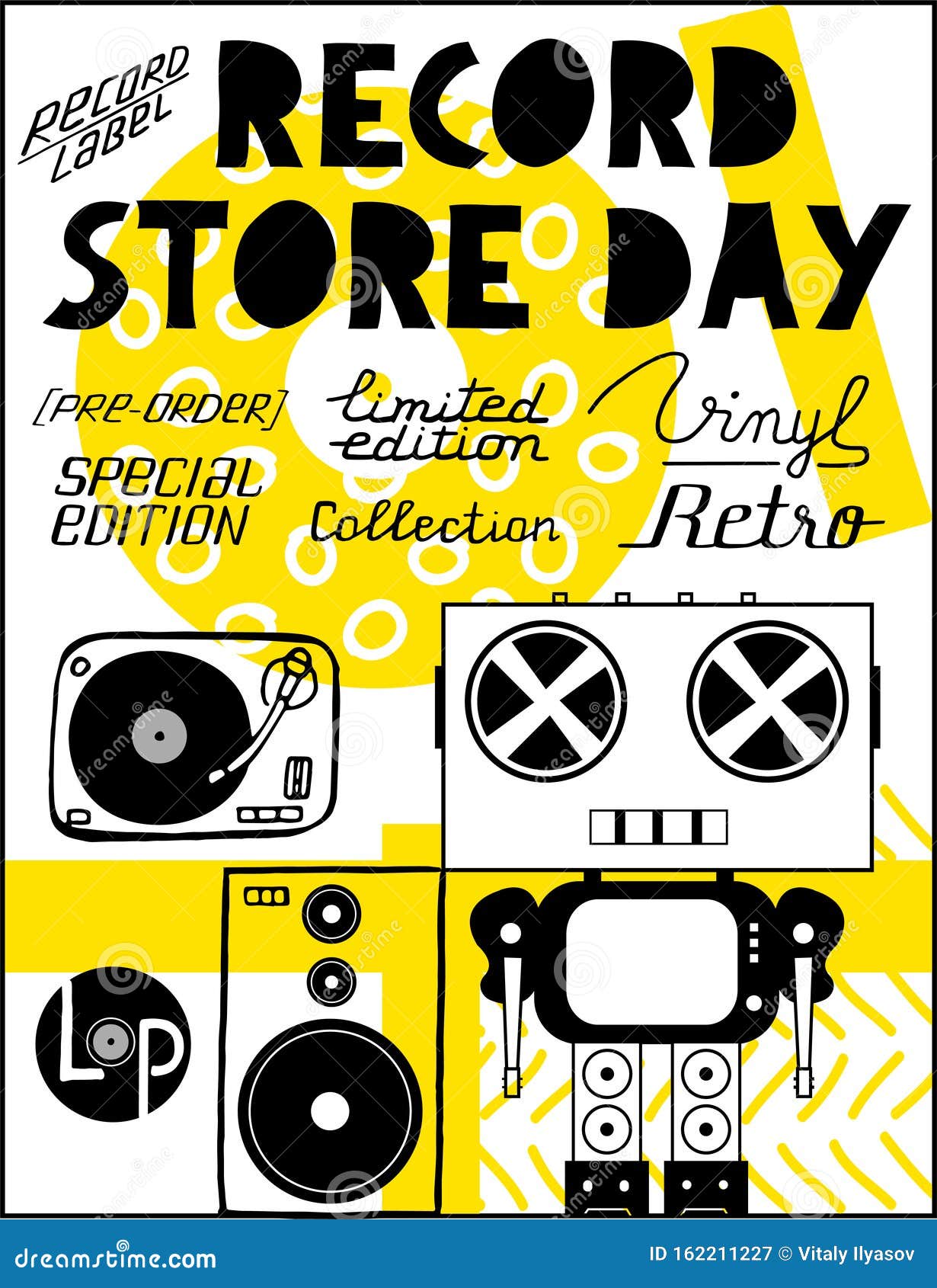 Record Store Day Modern Poster Design Stock Vector - Illustration of ...