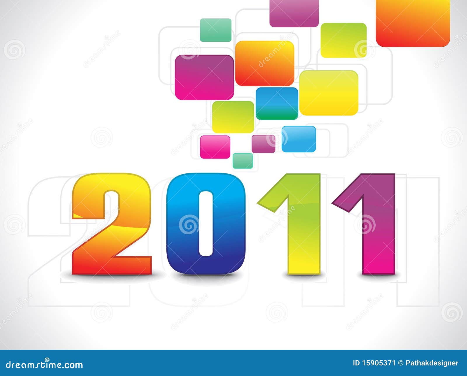 Abstract 2011 Colorfull Wallpaper Stock Vector - Illustration of clean ...