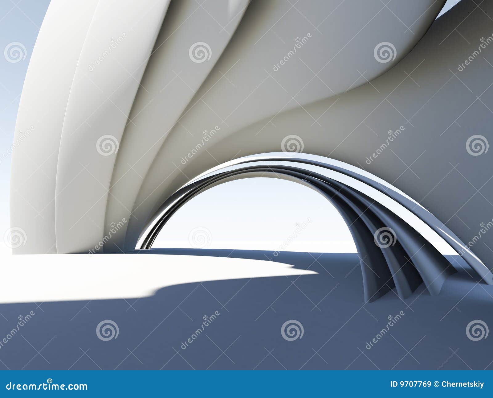 Abstract 3D arch stock illustration. Illustration of design - 9707769