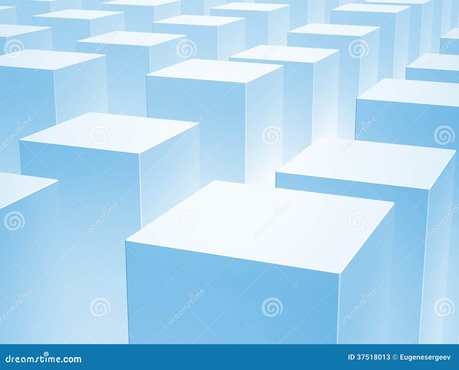 Abstract 3d Background with Blue Boxes Stock Illustration ...