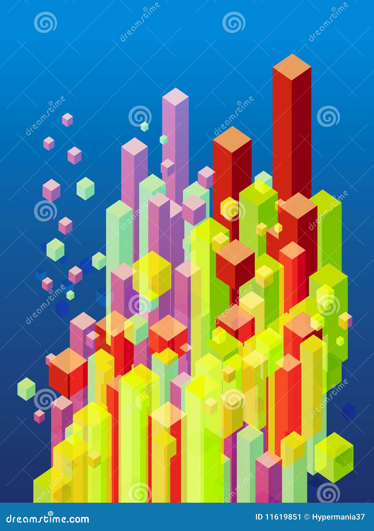 Abstract 3d blocks stock illustration. Illustration of artistic - 11619851