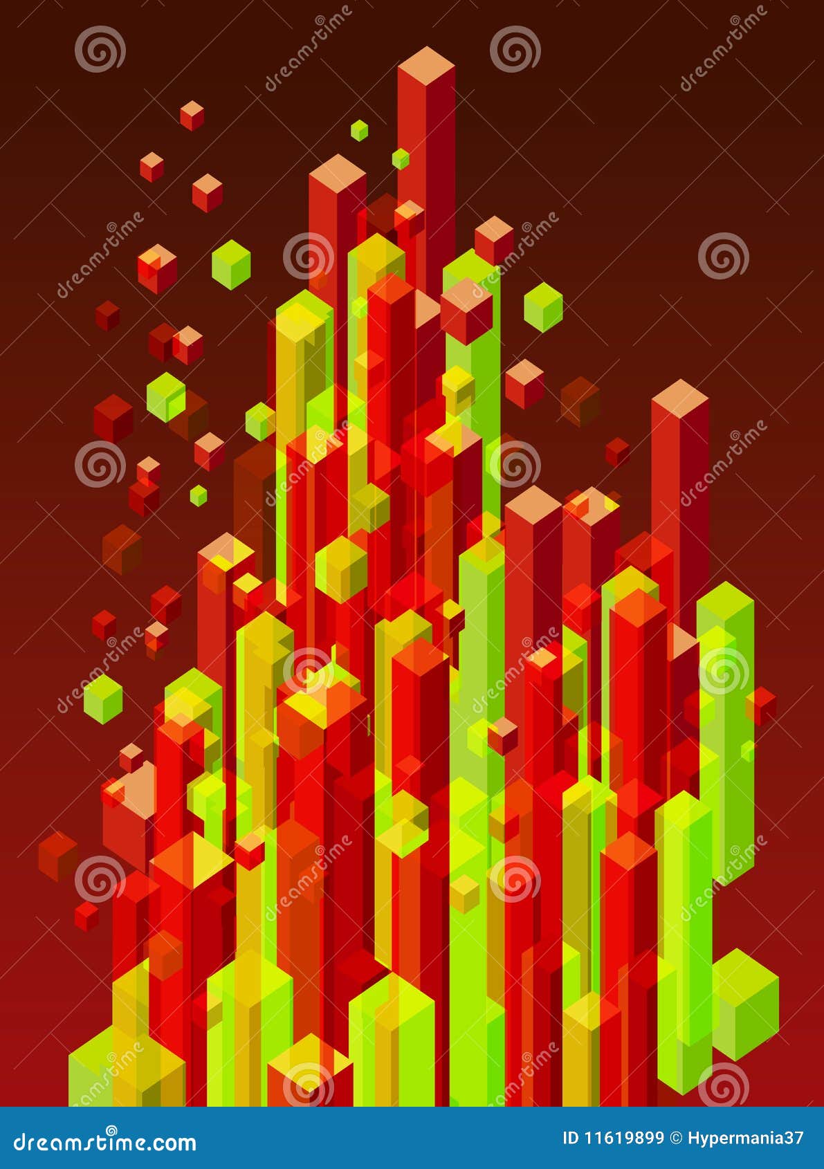 Abstract 3d blocks stock illustration. Illustration of database - 11619899