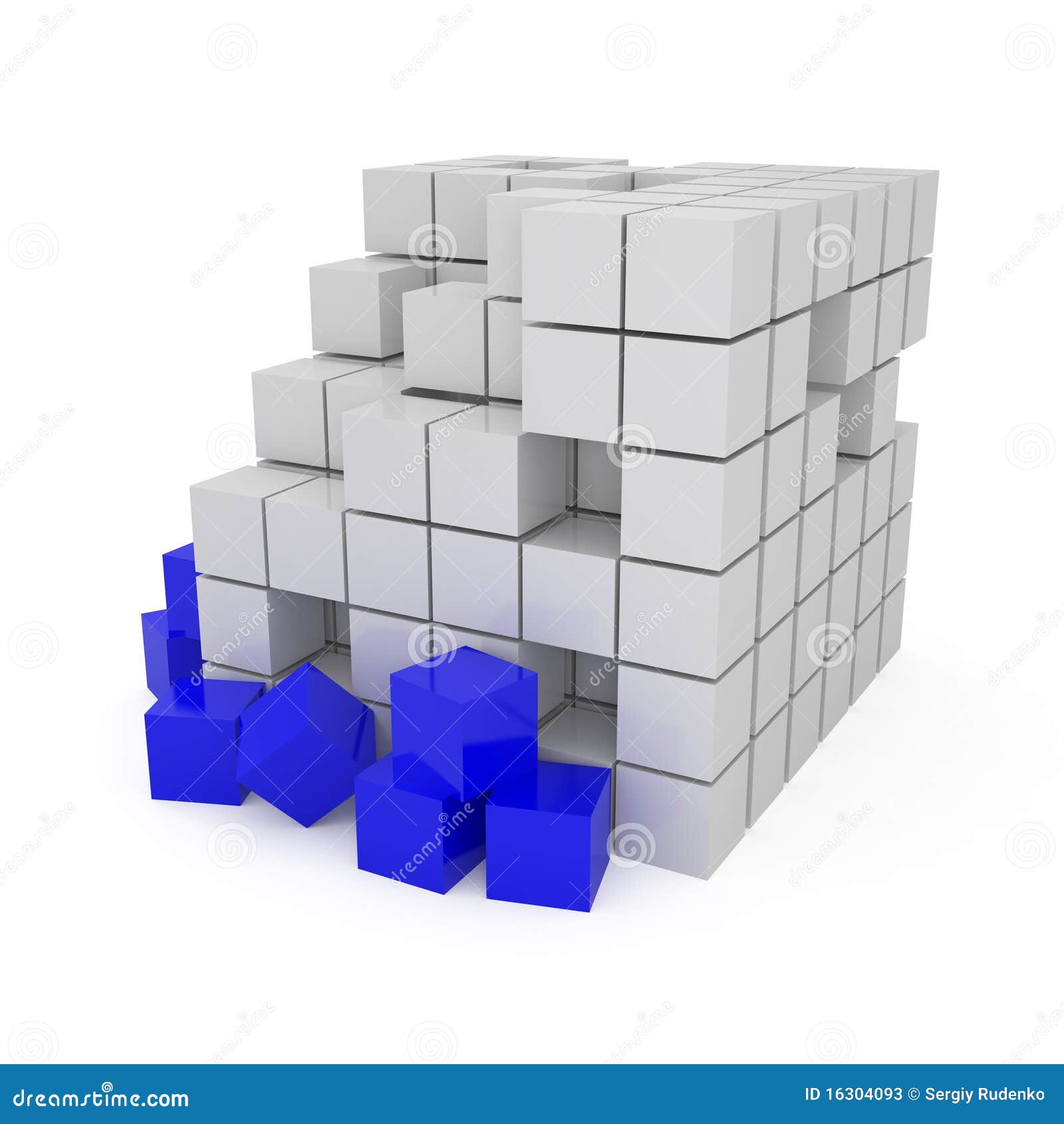Abstract 3D Blocks stock illustration. Illustration of graphic - 16304093