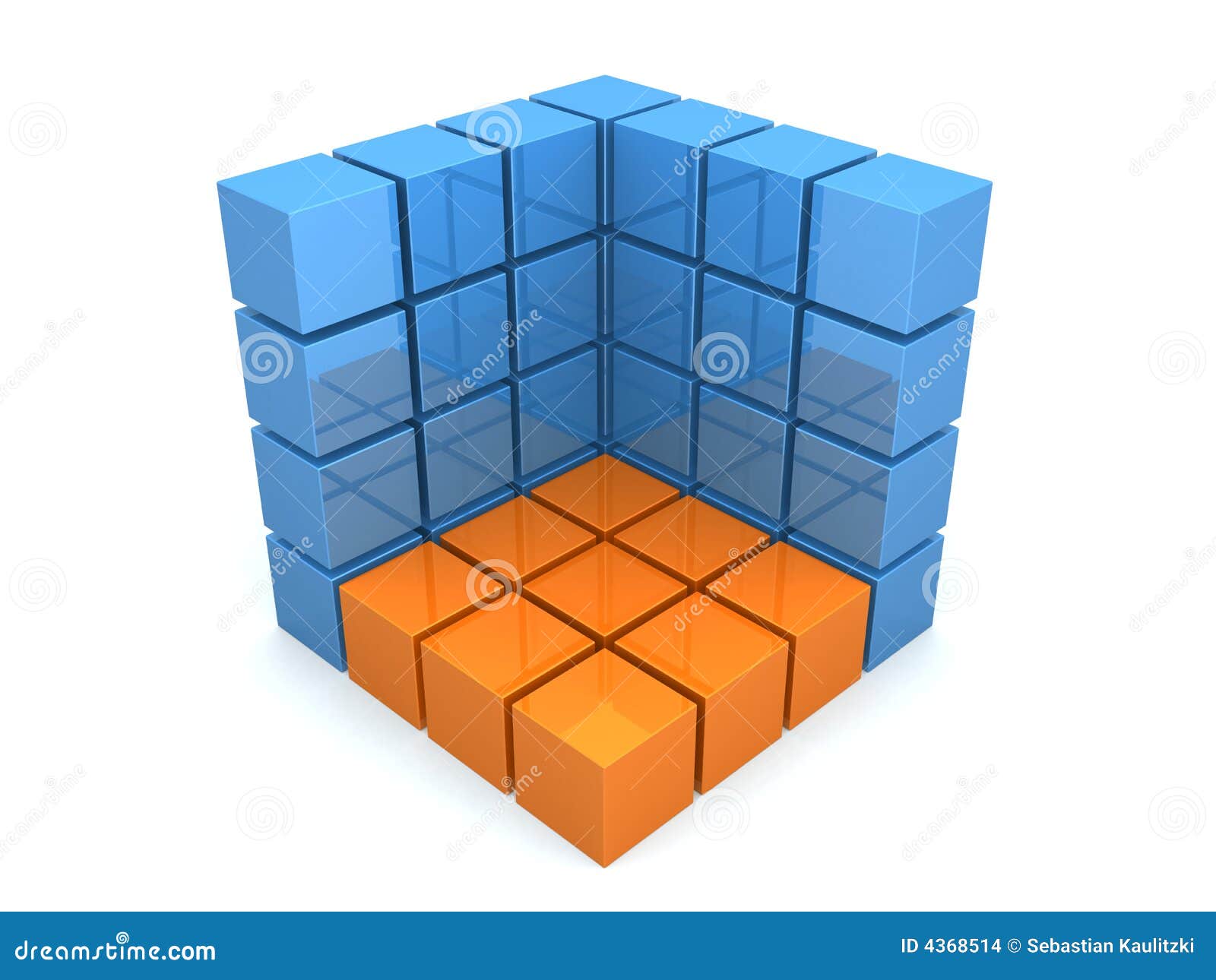 Abstract 3d cube stock illustration. Illustration of detail - 4368514