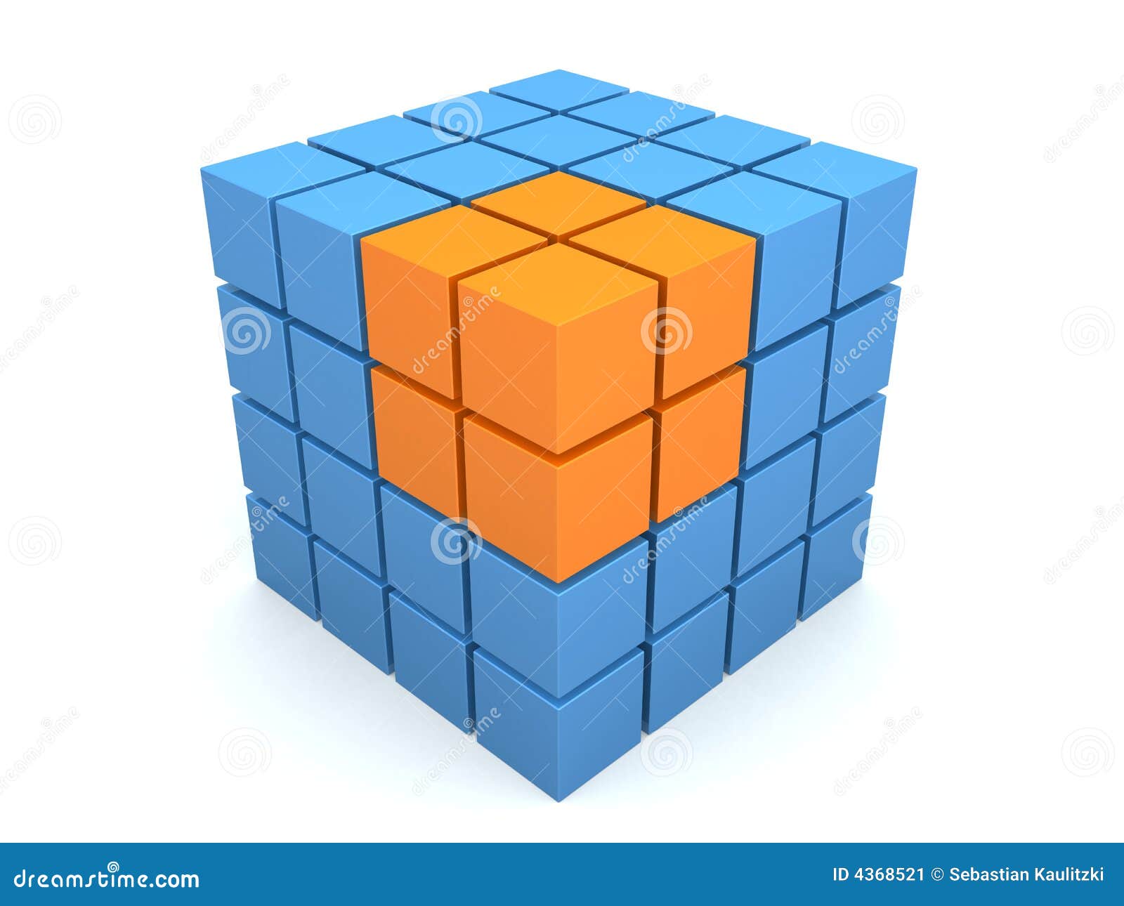 Abstract 3d cube stock illustration. Illustration of detail - 4368521