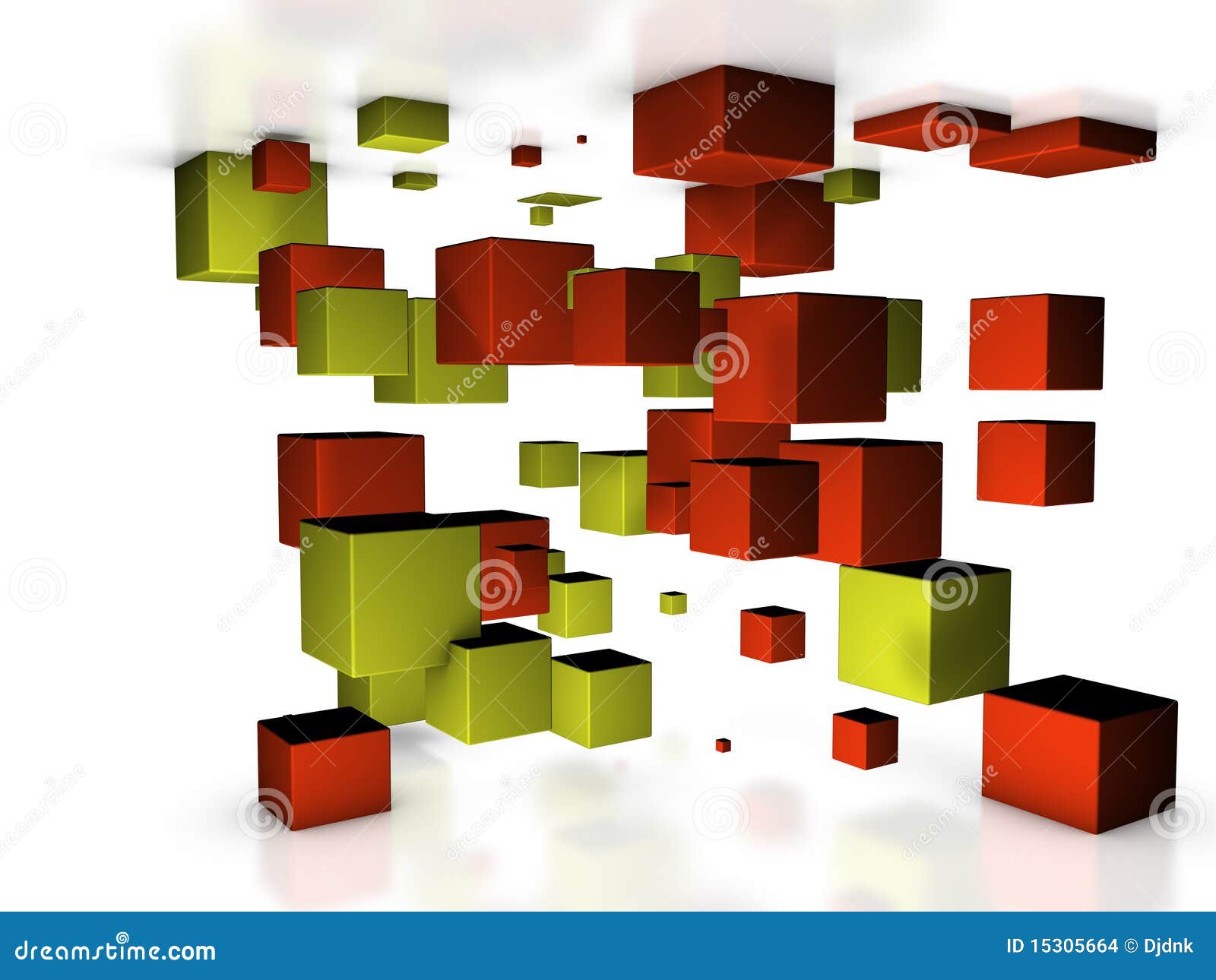 Abstract 3D cubes stock illustration. Illustration of theme - 15305664