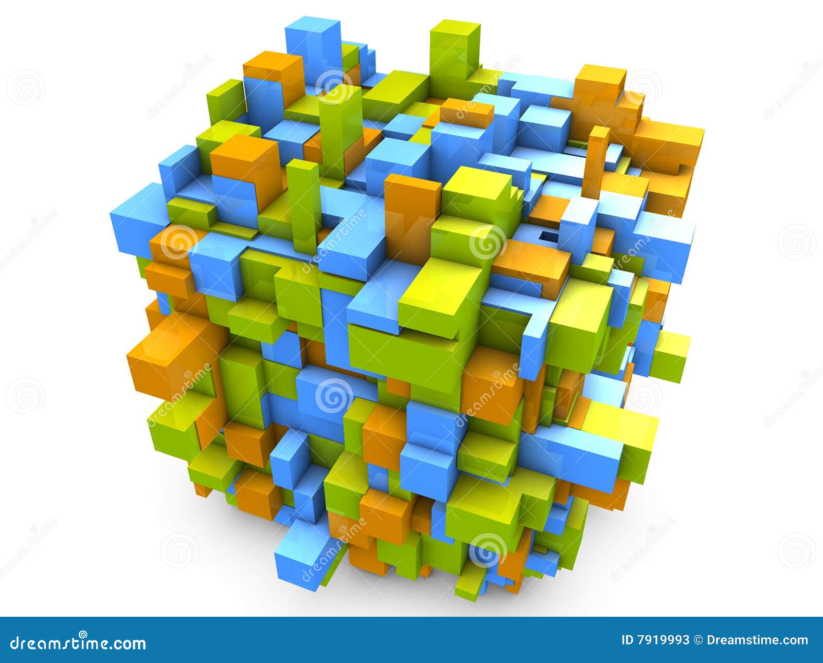 Abstract 3d Cubes Art Stock Photos - Image: 7919993