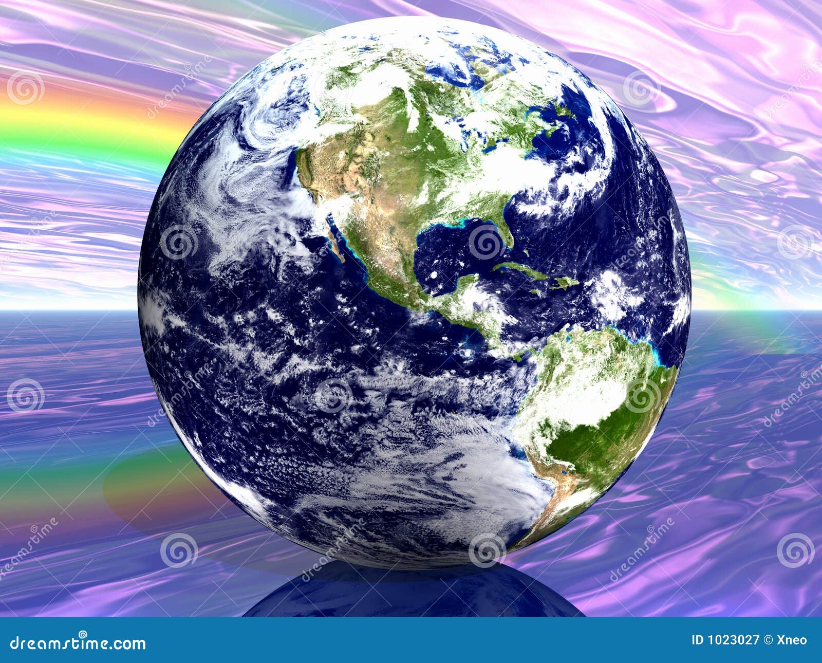 Abstract 3D Earth stock illustration. Illustration of america - 1023027