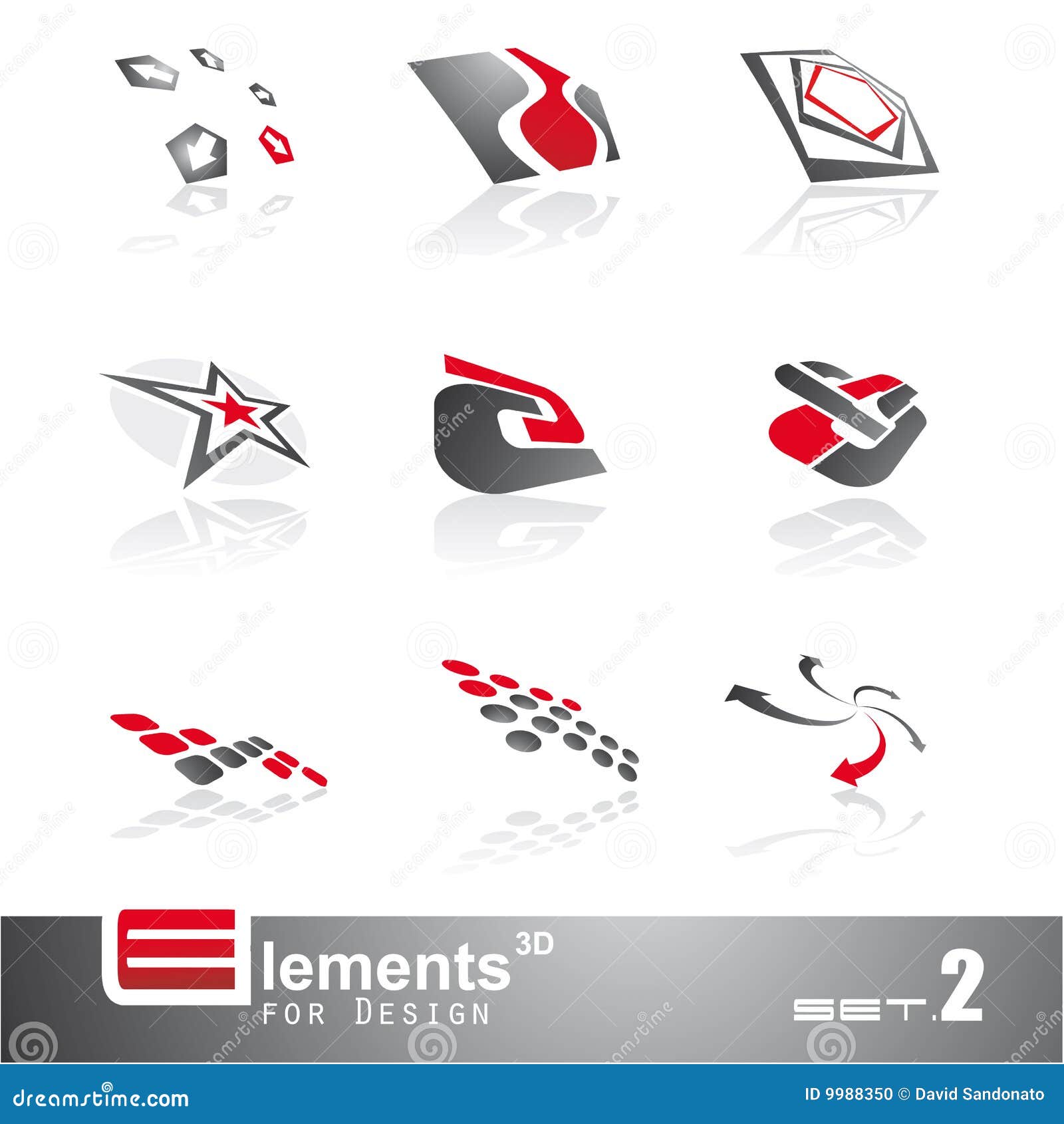 Abstract 3D Elements - Set 2 Stock Vector - Illustration of element ...