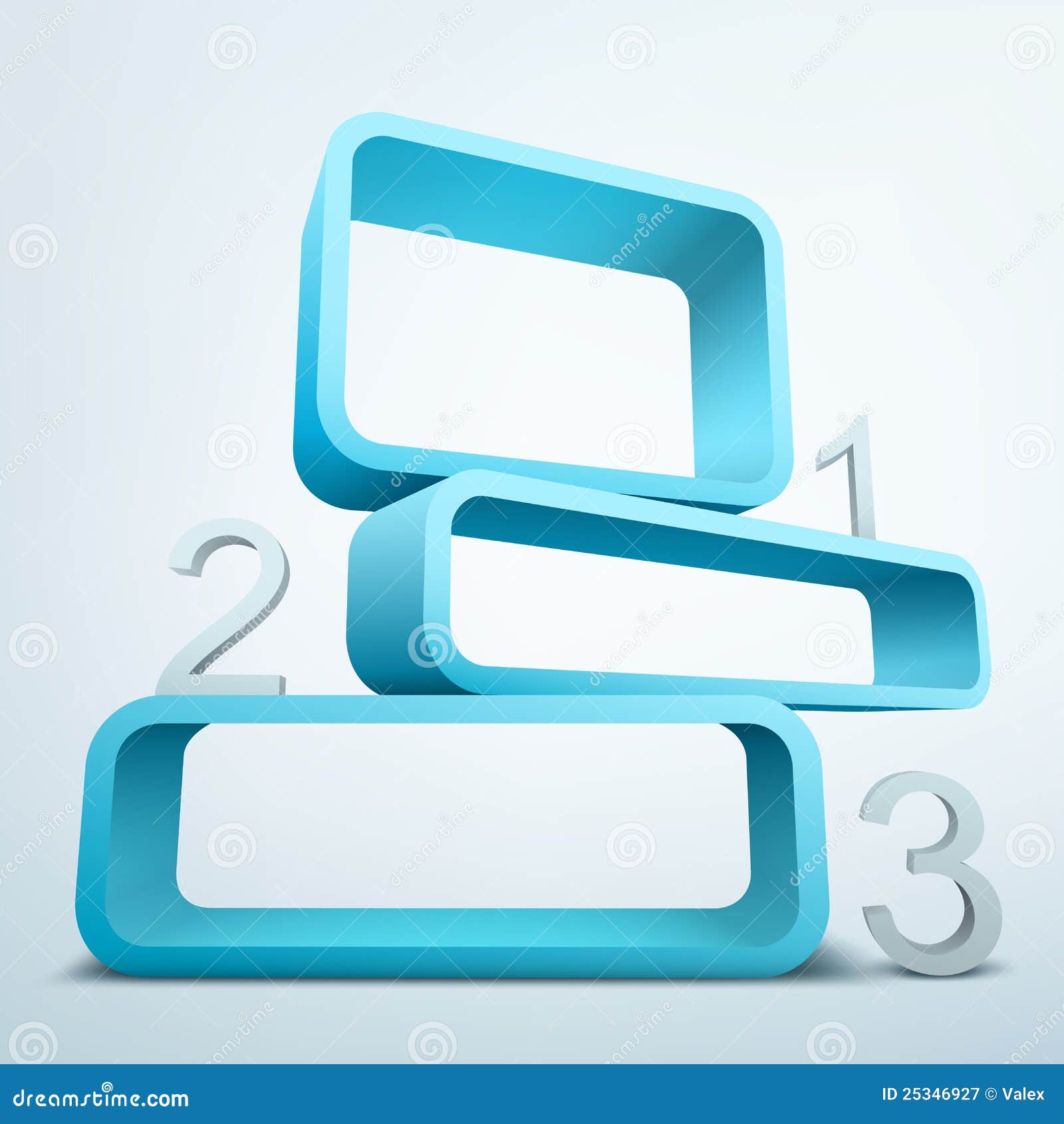 Abstract 3d frames stock vector. Illustration of number - 25346927