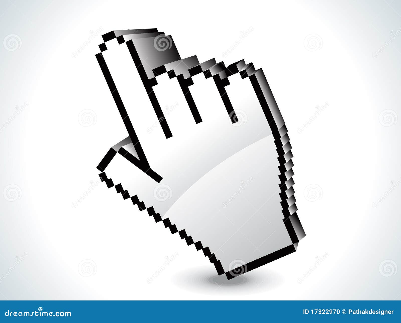 Abstract 3d hand icon stock vector. Illustration of hand - 17322970