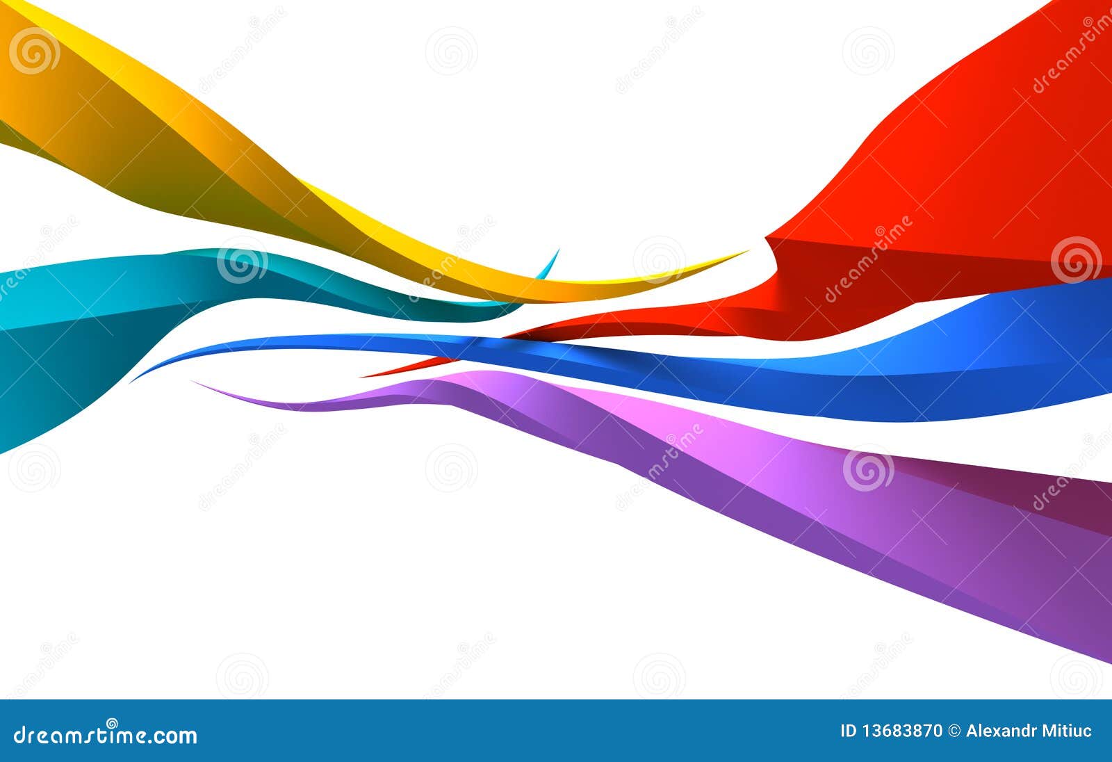 Abstract 3d lines stock illustration. Illustration of surreal - 13683870